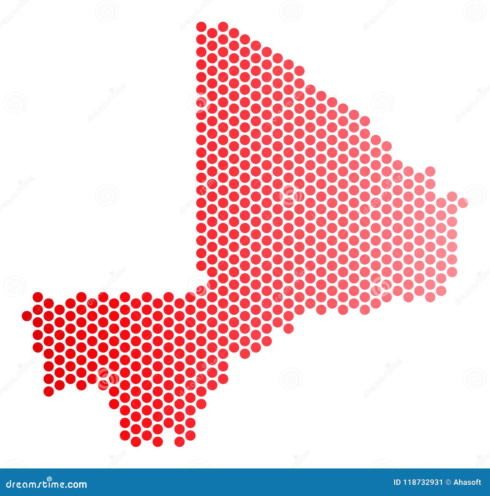 Red Dot Mali Map stock vector. Illustration of geographic - 118732931