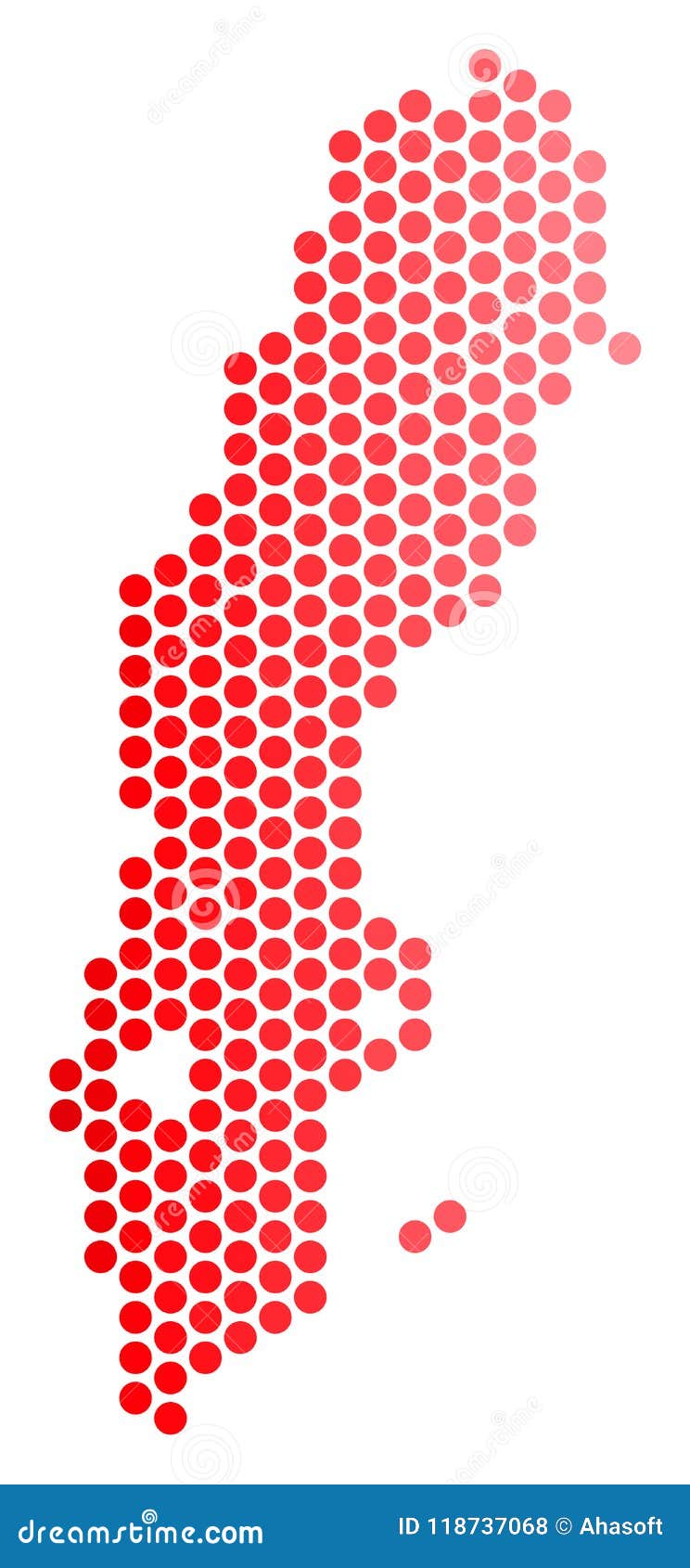 Red Dot Sweden Map stock vector. Illustration of geography - 118737068