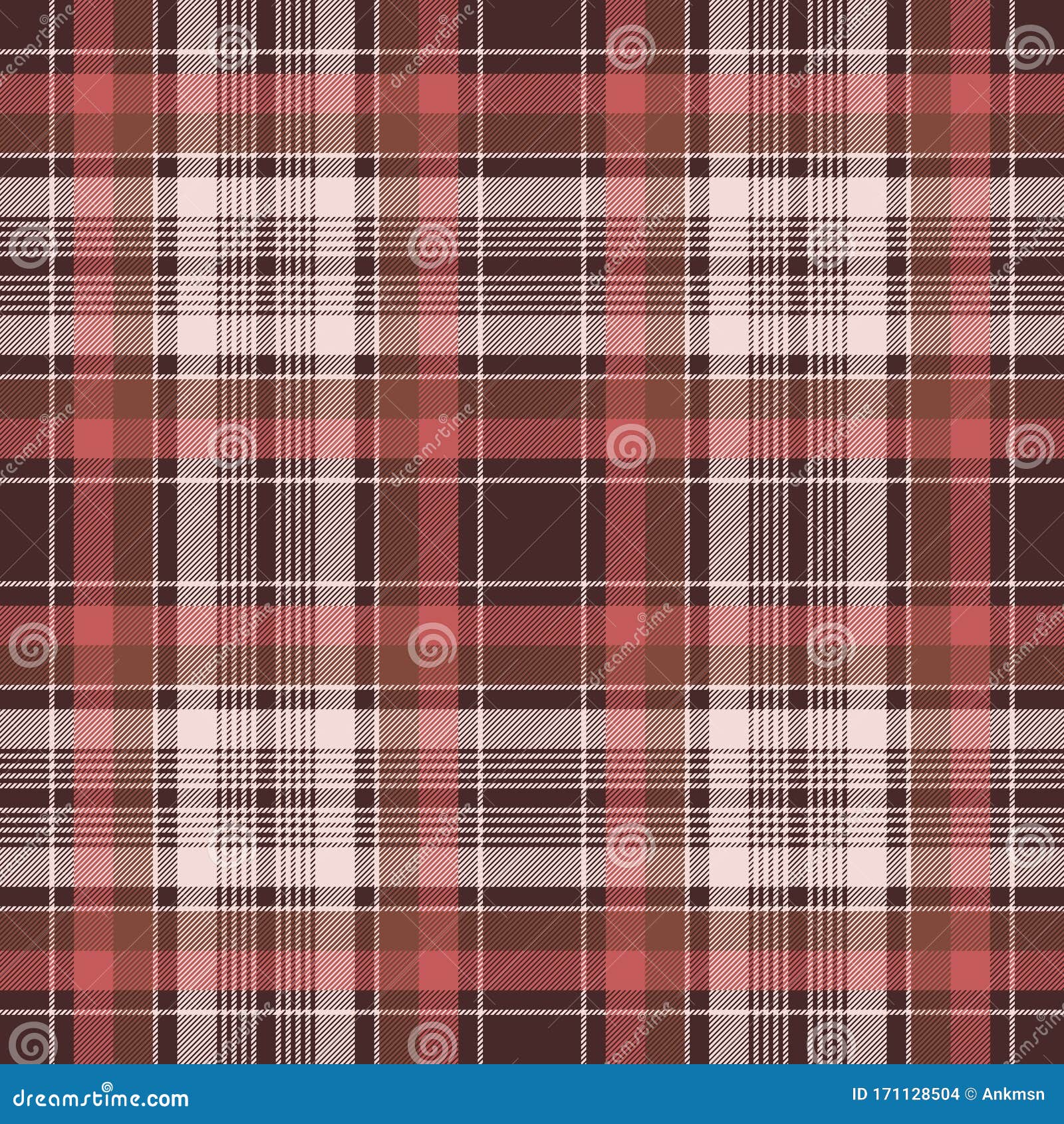 Red Plaid Fabric Texture Background Seamless Pattern Stock Vector ...