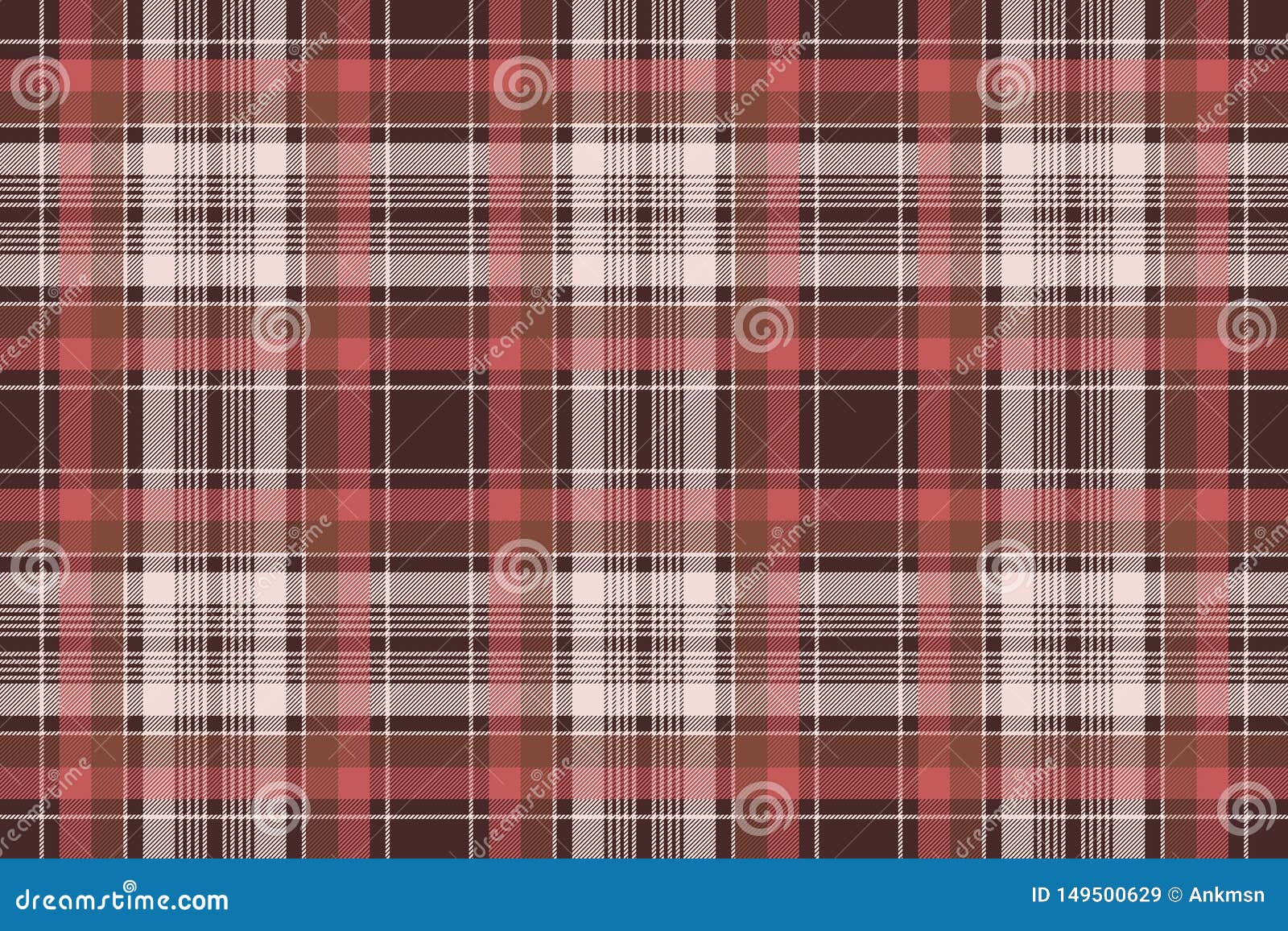 Red Plaid Fabric Texture Background Seamless Pattern Stock Vector ...