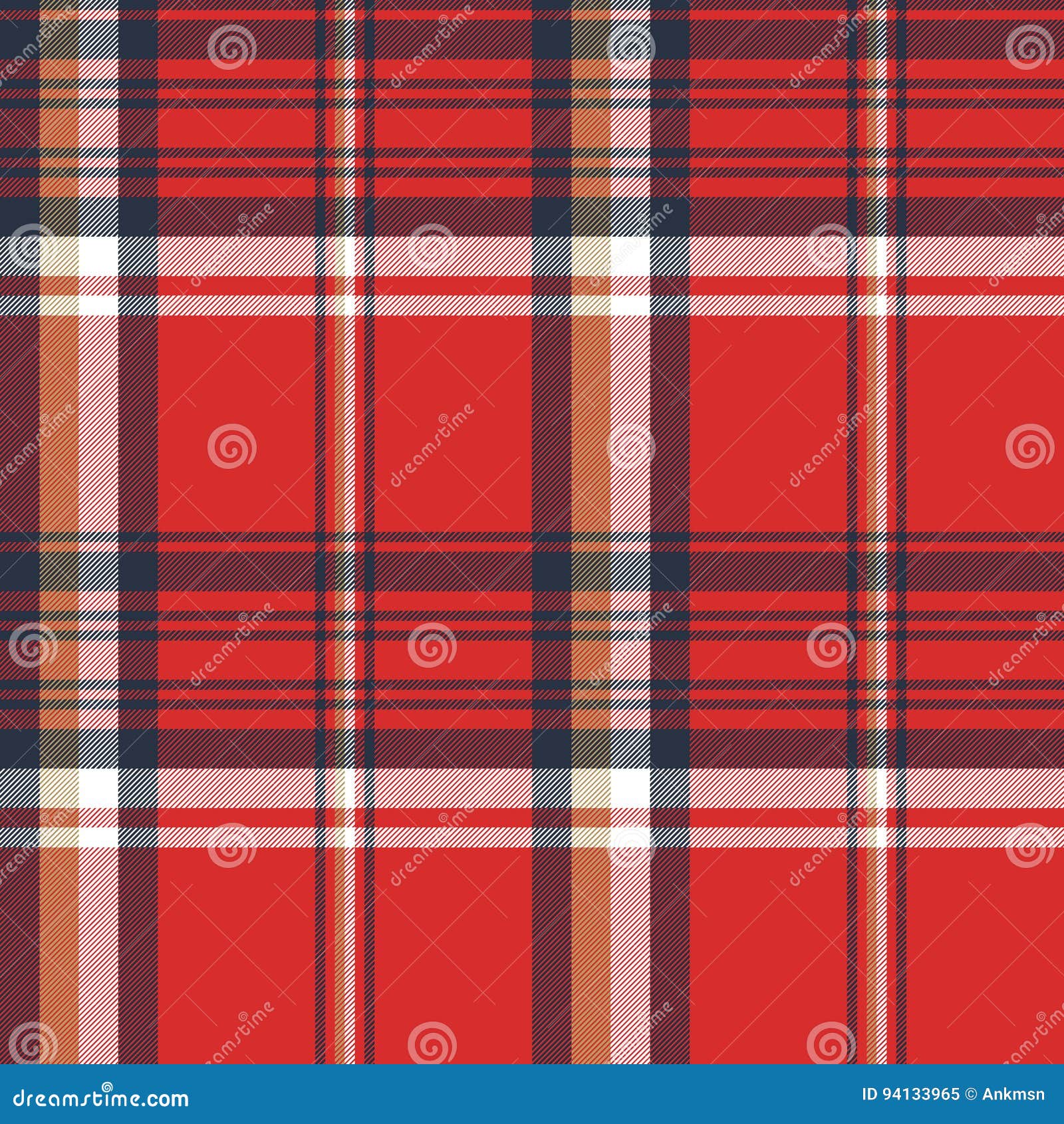 Red Plaid Fabric Texture Seamless Pattern Stock Vector - Illustration ...