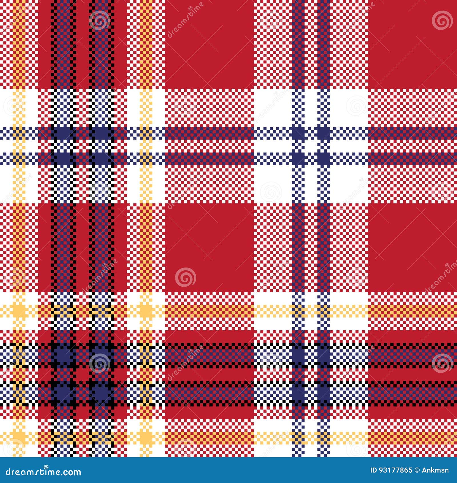 Red Plaid Seamless Fabric Texture Stock Vector - Illustration of ...