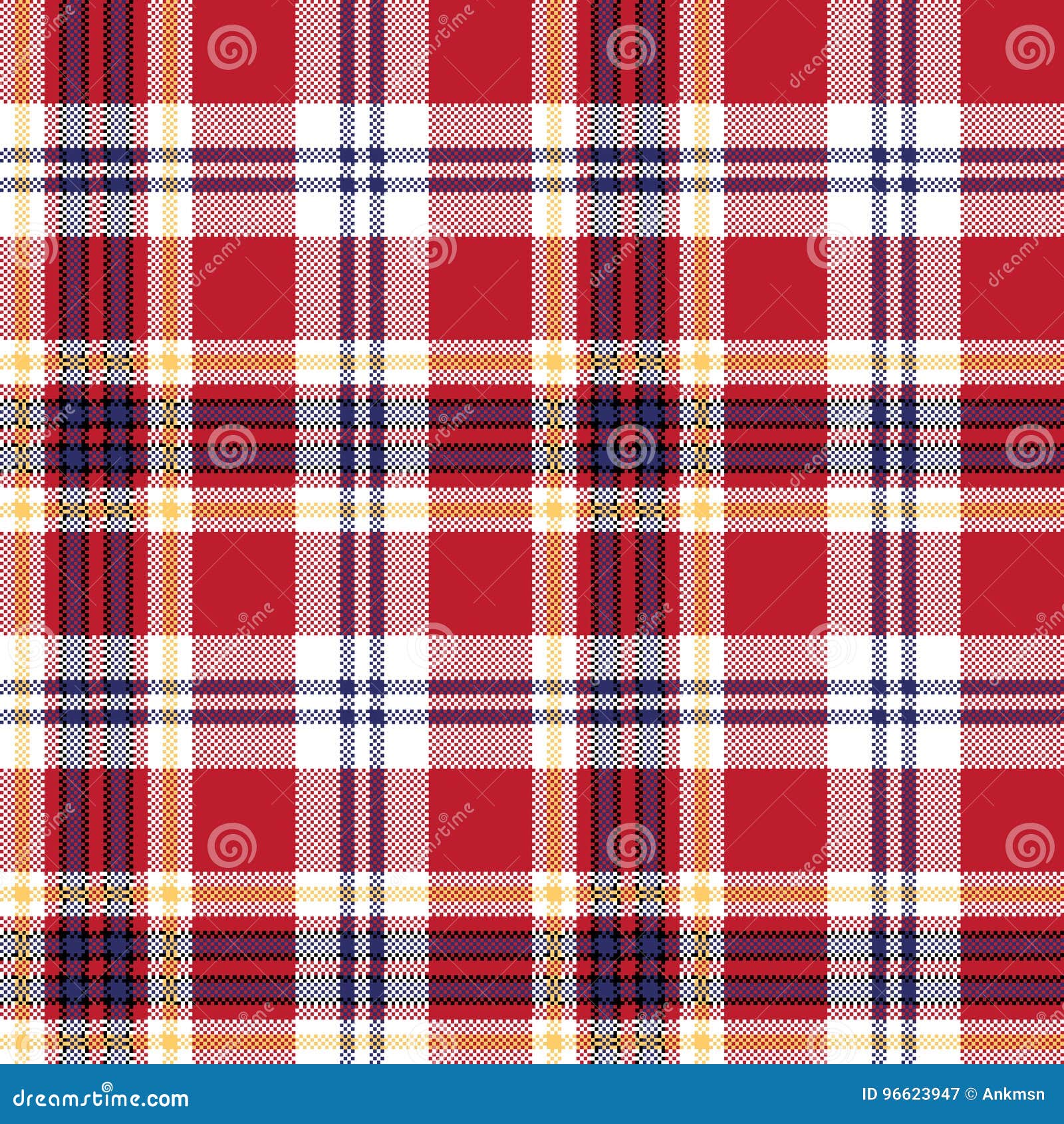 Red Plaid Seamless Fabric Texture Stock Vector - Illustration of ...