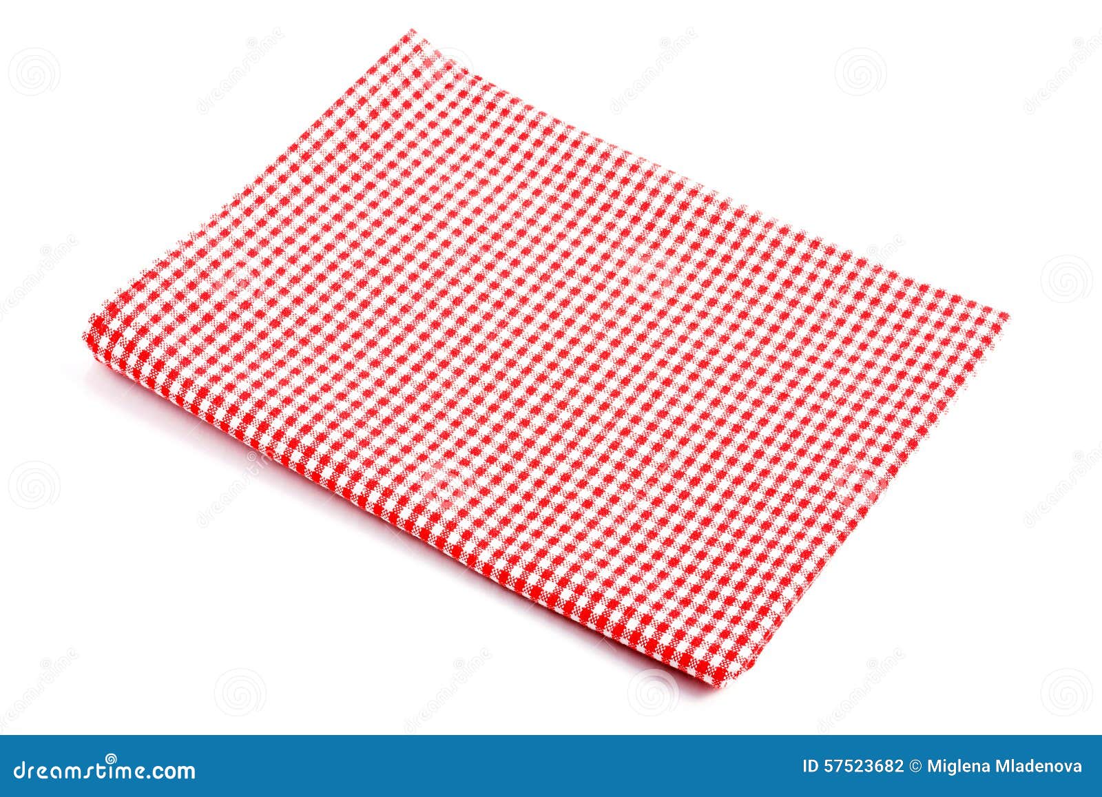 Red Plaid Tablecloth Folded in Two Stock Photo - Image of plaid, dish ...