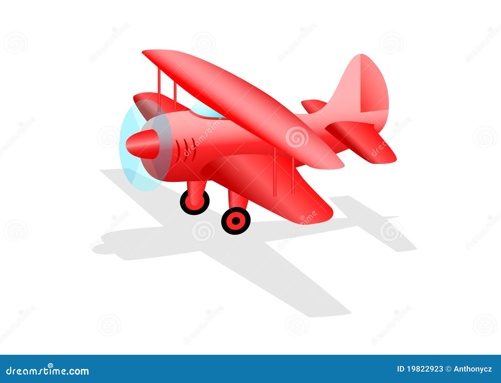 Red plane stock vector. Illustration of airplane, fuselage - 19822923