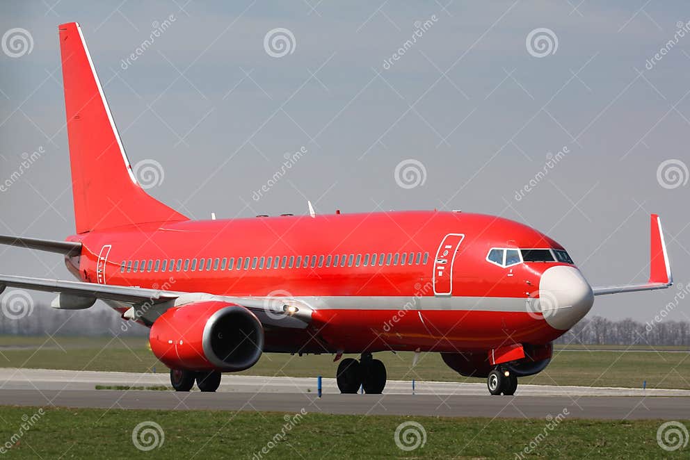 Red plane stock photo. Image of modern, flying, engine - 38077890