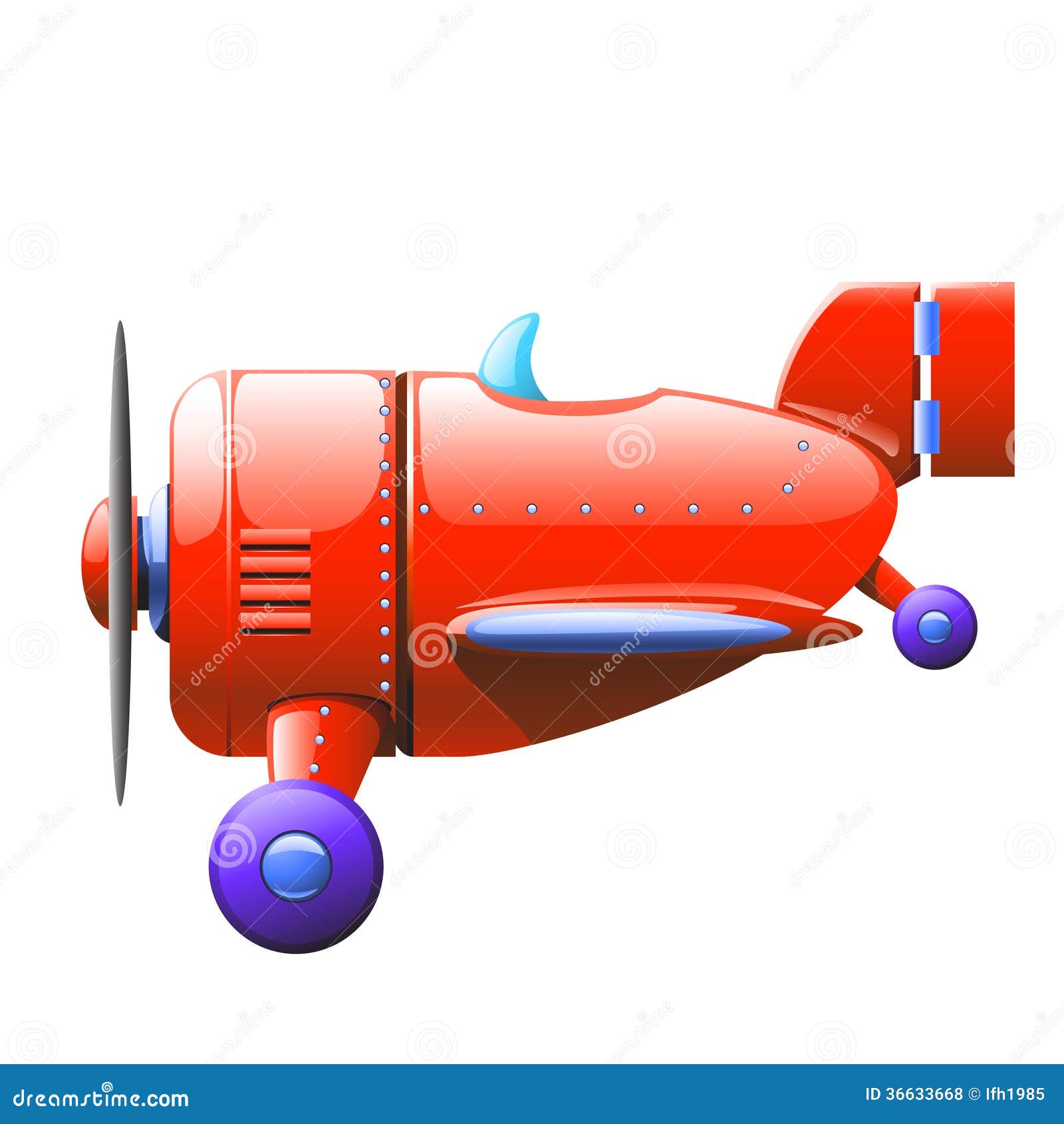 Red plane stock vector. Illustration of aeroplane, commercial - 36633668