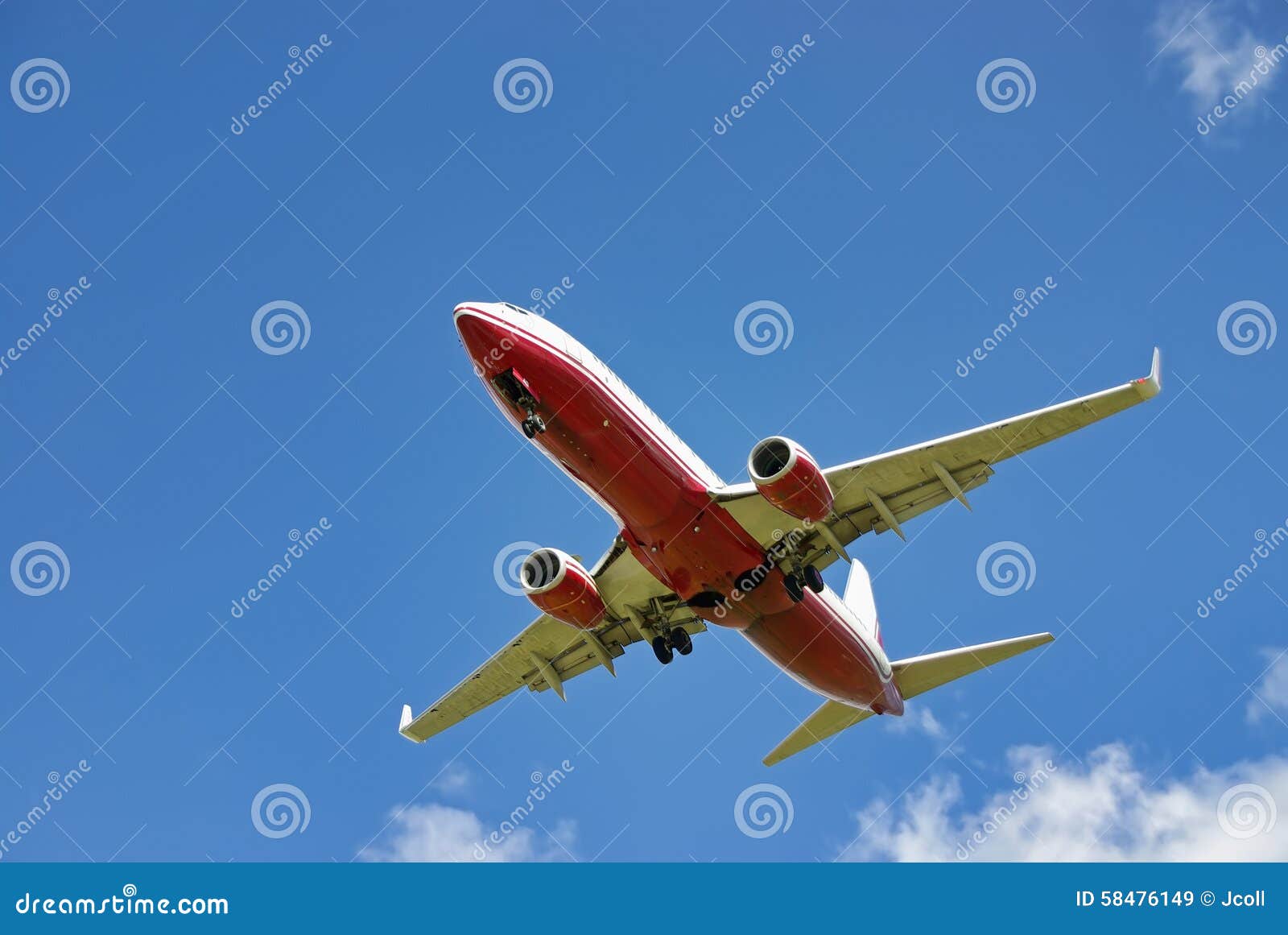 Red Plane stock image. Image of flight, airline, airplane - 58476149