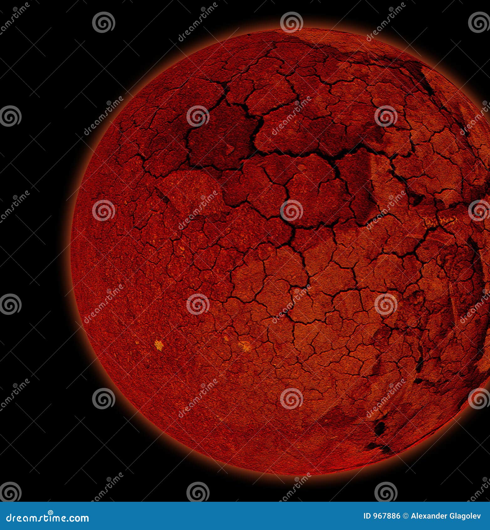 Red planet stock illustration. Illustration of orbital - 967886
