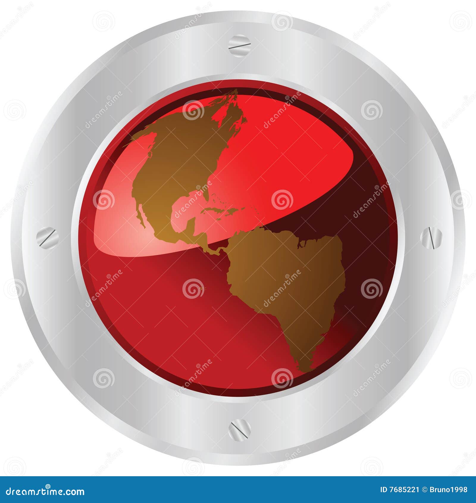 Red planet button stock vector. Illustration of glass - 7685221