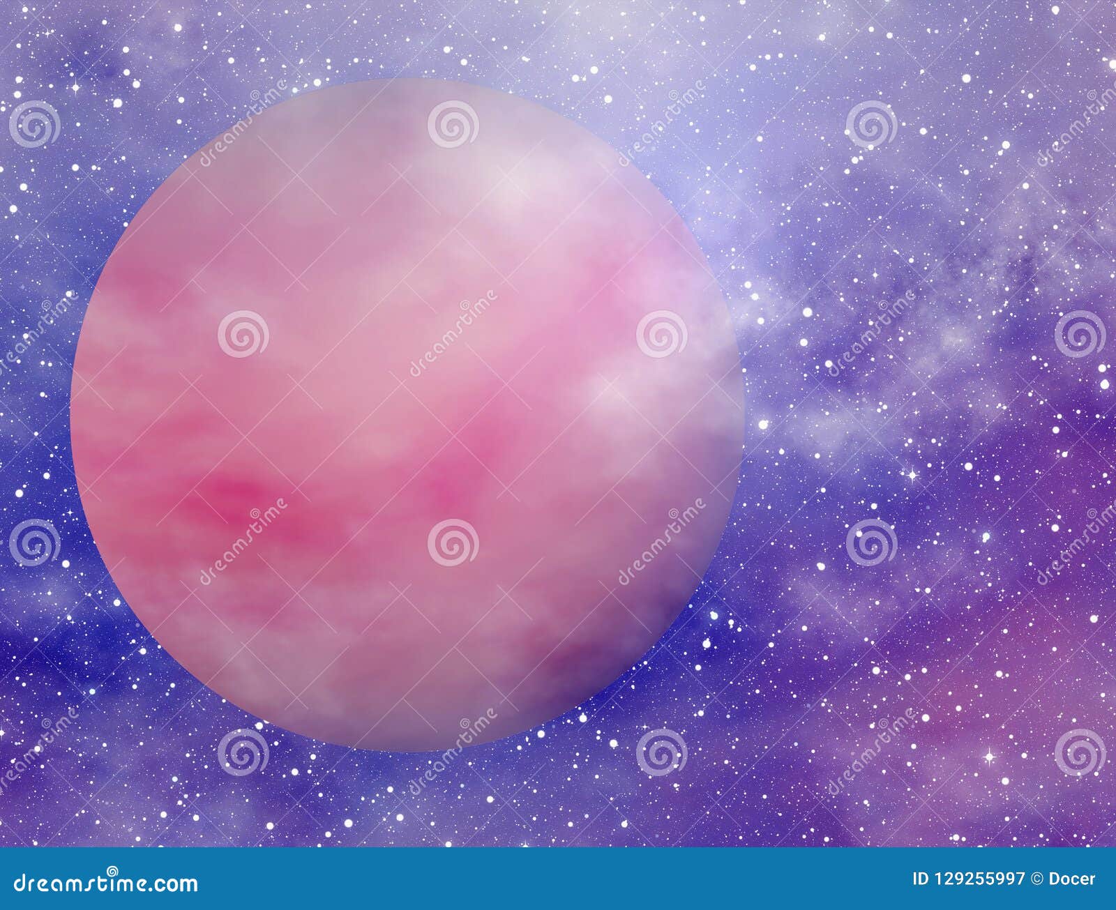 Red Planet on Cosmos Stars Backgrounds Stock Illustration ...