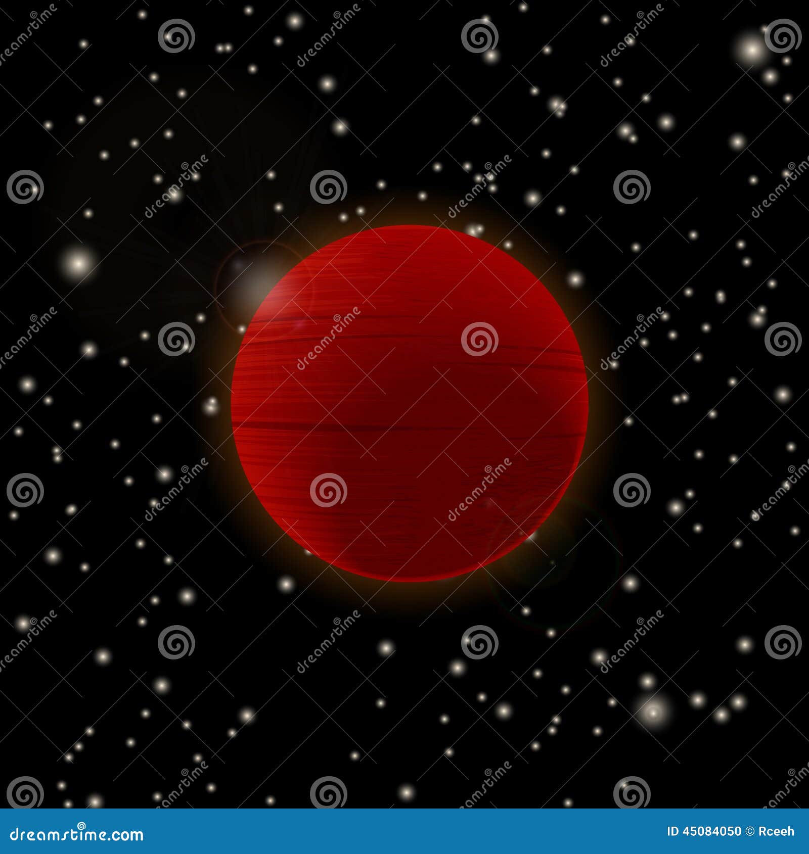 Red planet icon stock vector. Illustration of space, shine - 45084050