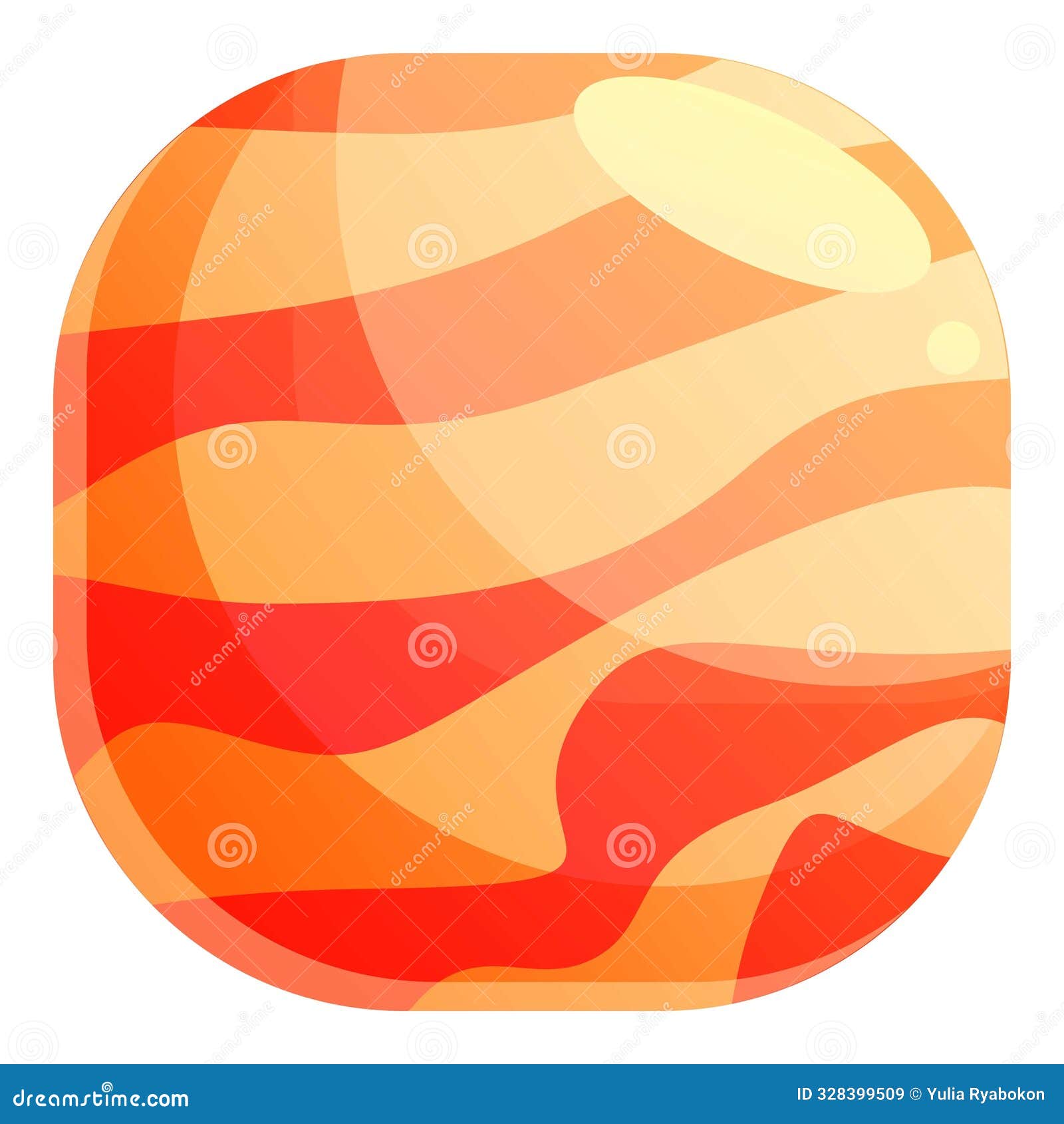 Red Planet Icon Showing Solar System Exploration Stock Illustration ...