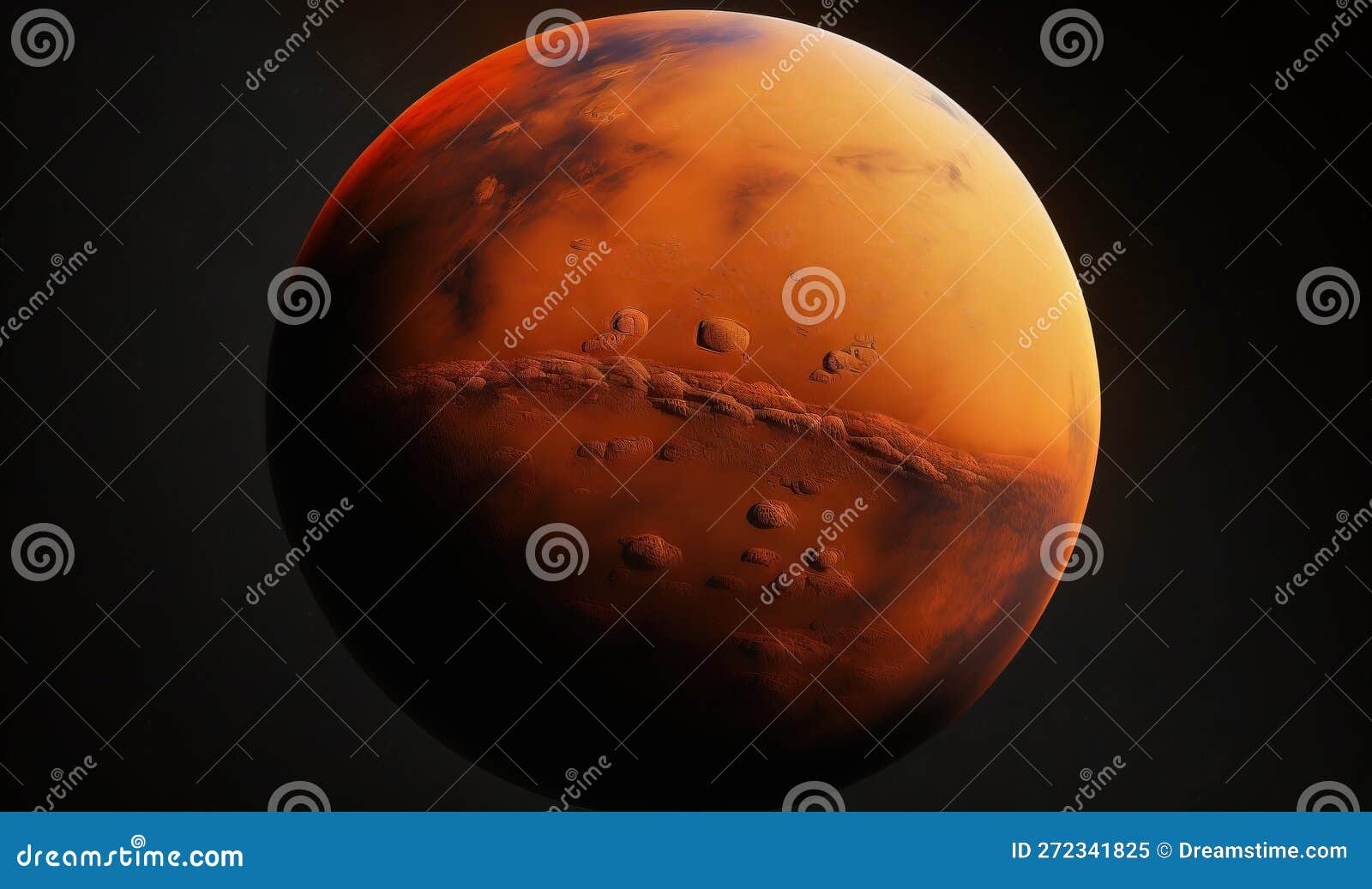 A Red Planet with Many Small Dots on it S Surface Stock Illustration ...