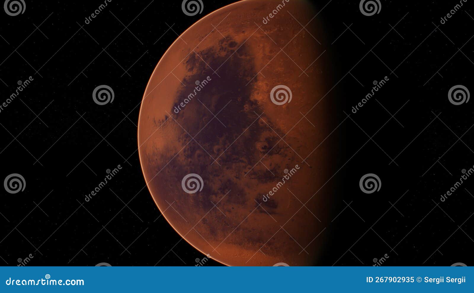 Red Planet Mars in the Starry Sky Stock Image - Image of mars, neptune ...