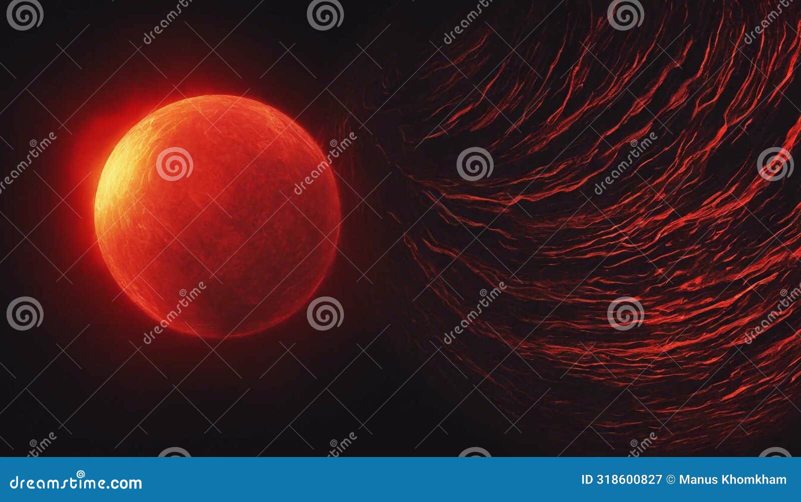 Red? Planet with Red Storm Generate Ai Stock Illustration ...