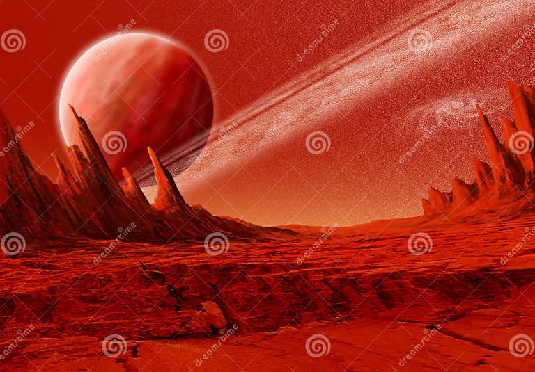 Red planets stock illustration. Illustration of planets - 6336376