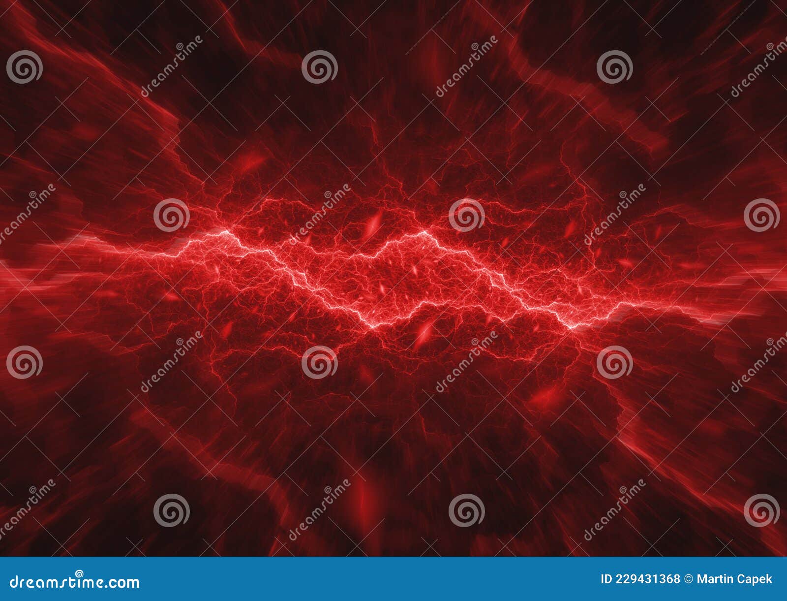 Red Plasma, Abstract Electrical Stock Illustration - Illustration of ...