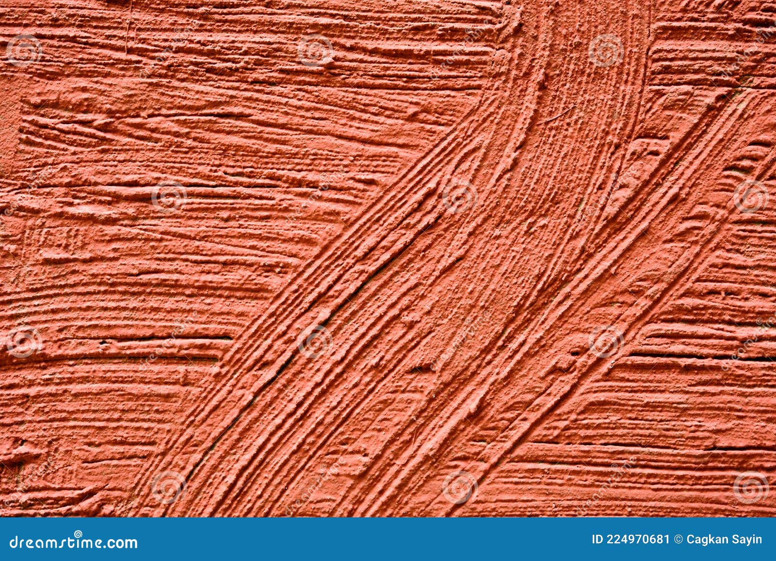 Red Plaster Wall Exterior with Grain Texture Stock Image - Image of ...