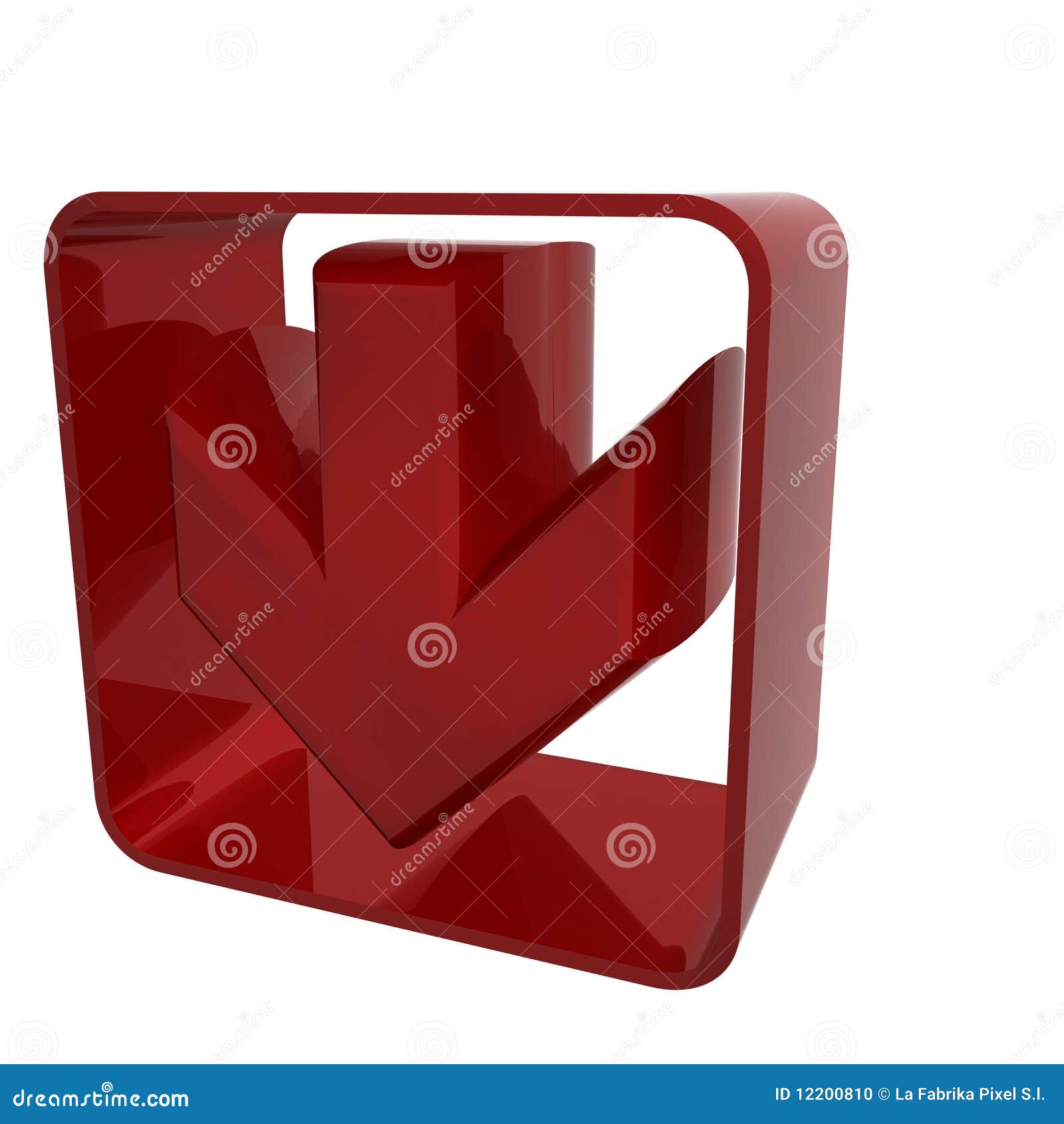 Red plastic arrow stock illustration. Illustration of directional ...