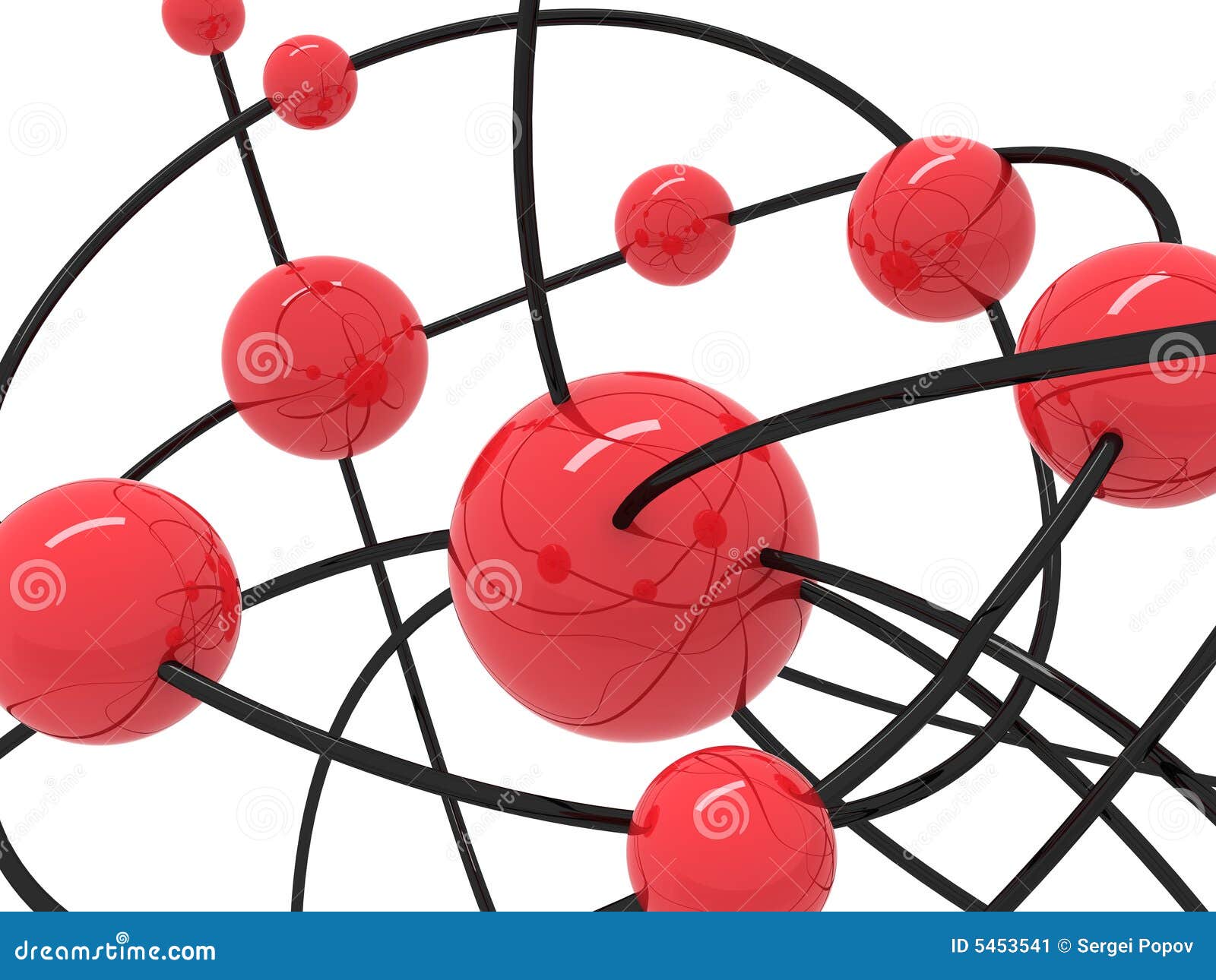 Red plastic balls stock illustration. Illustration of glass - 5453541