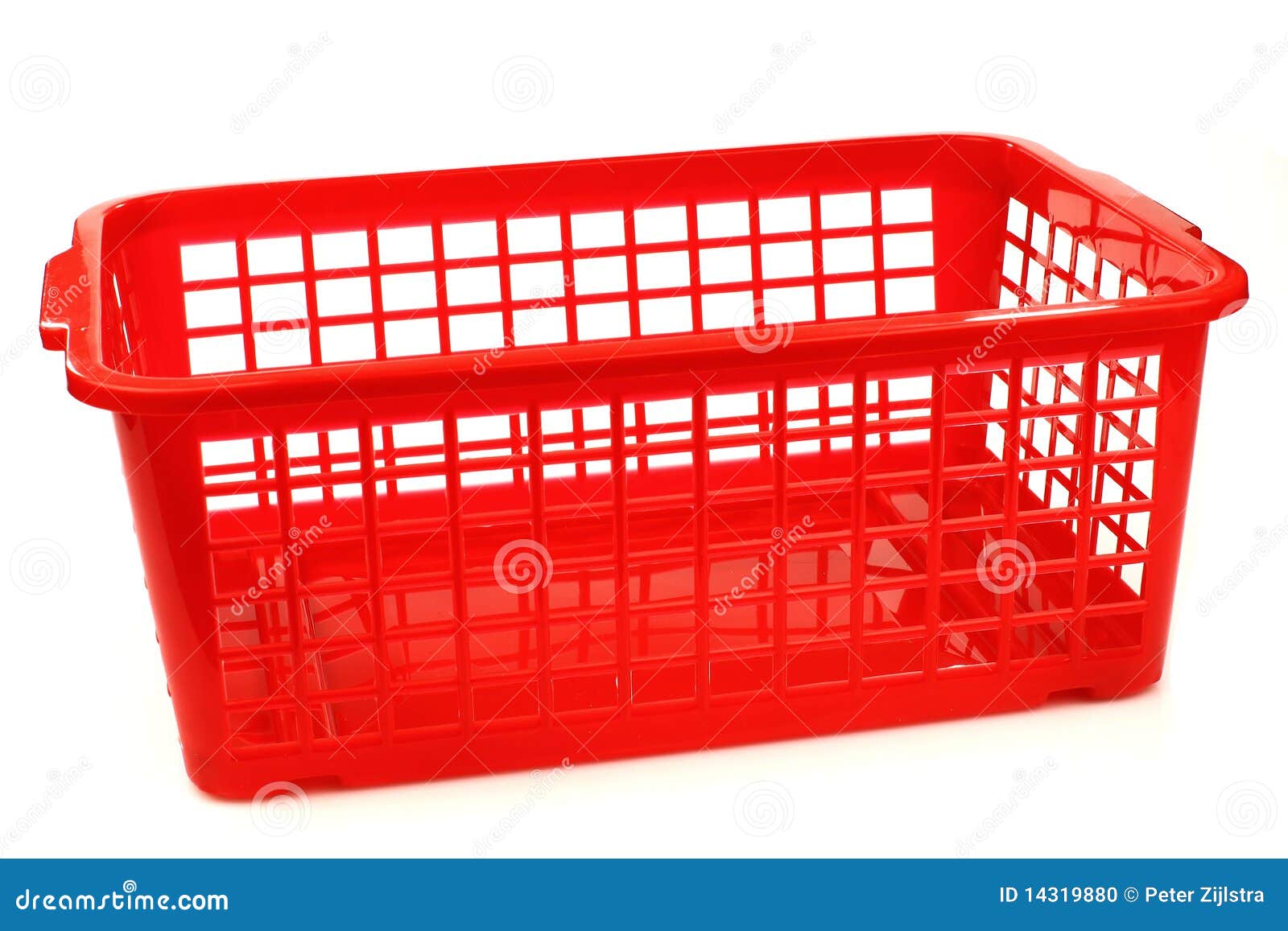Red plastic basket stock photo. Image of isolated, empty - 14319880