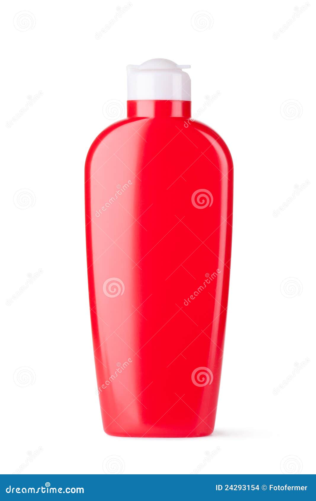 Red Plastic Bottle for Cosmetics Stock Photo - Image of tube ...