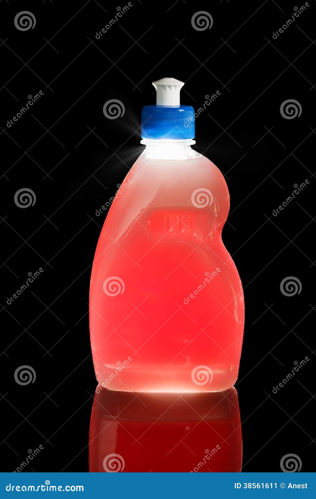 Red plastic bottle stock image. Image of hygiene, full - 38561611