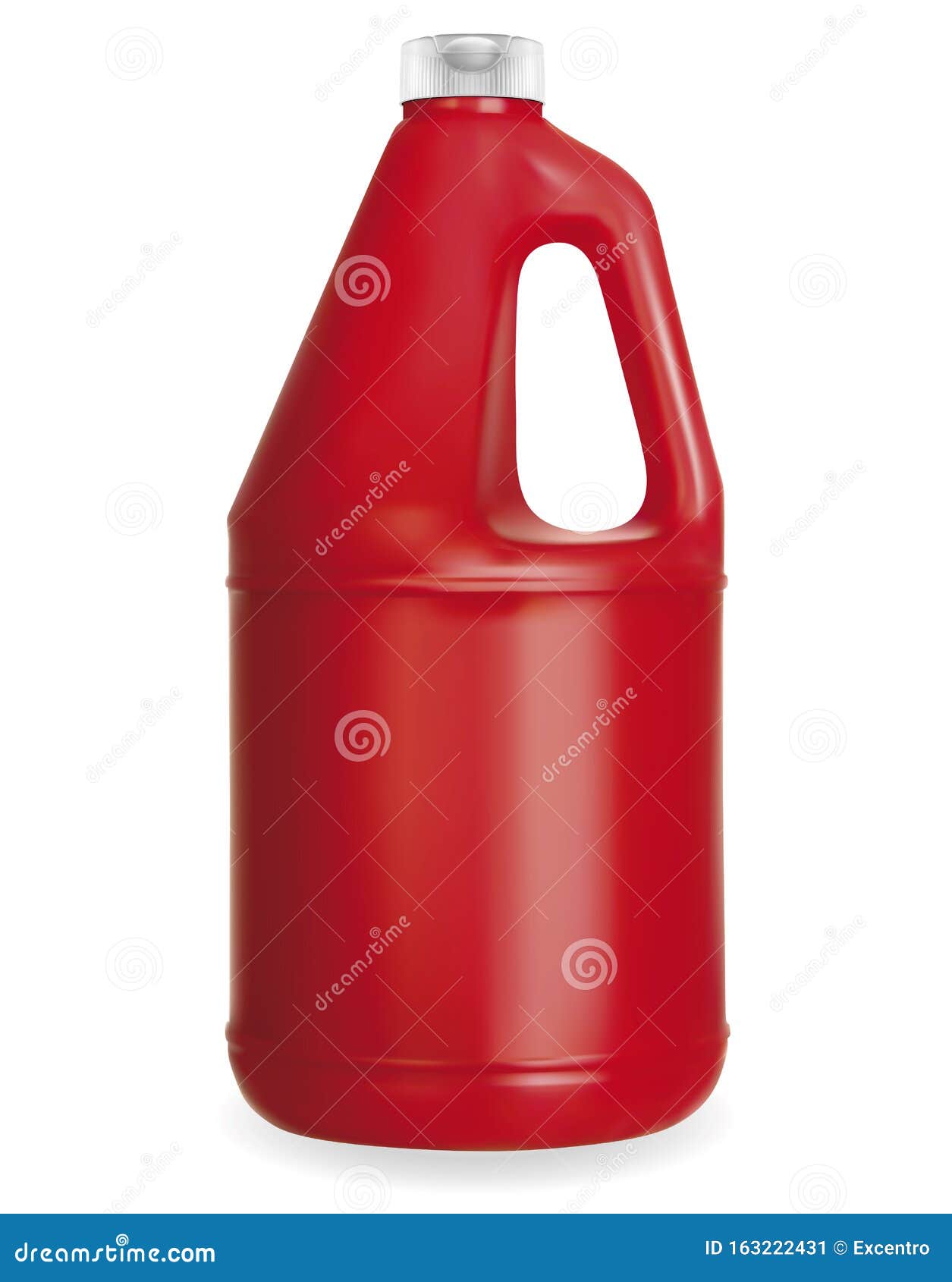 Red plastic bottle stock vector. Illustration of natural - 163222431