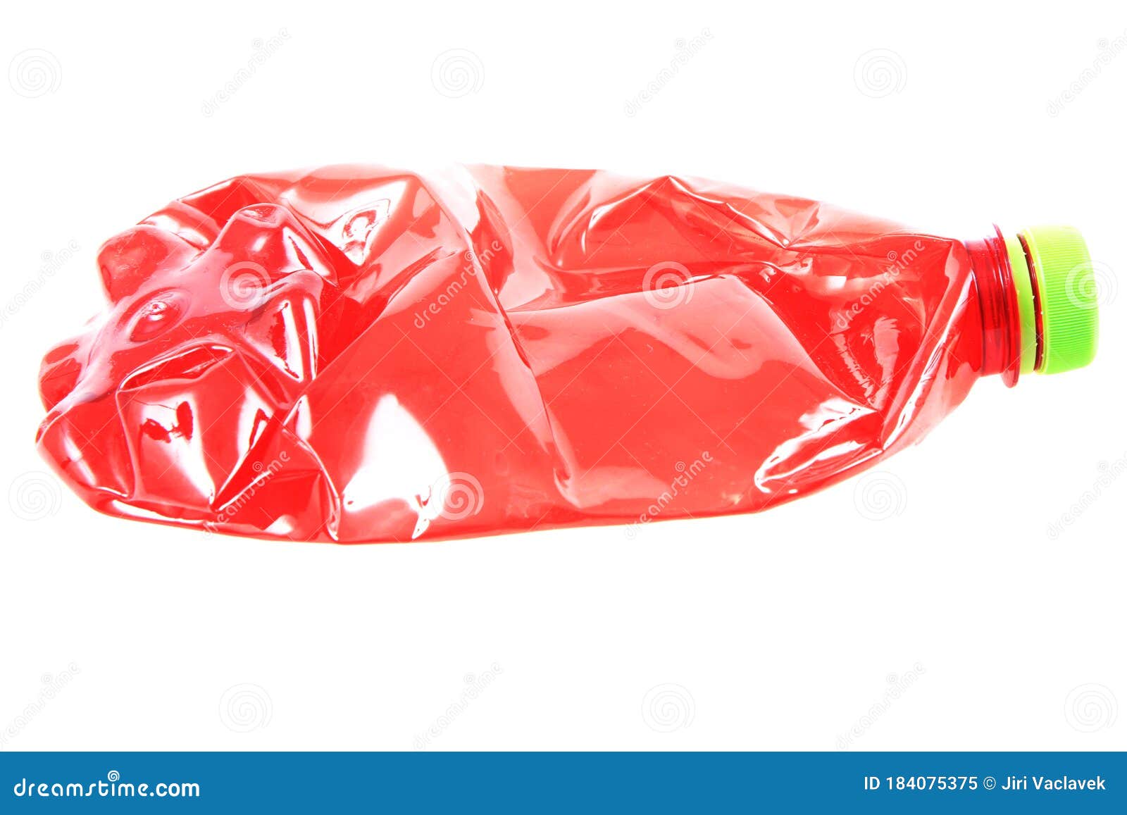Red Plastic Bottle for Recycle Stock Image - Image of vertical, bottle ...