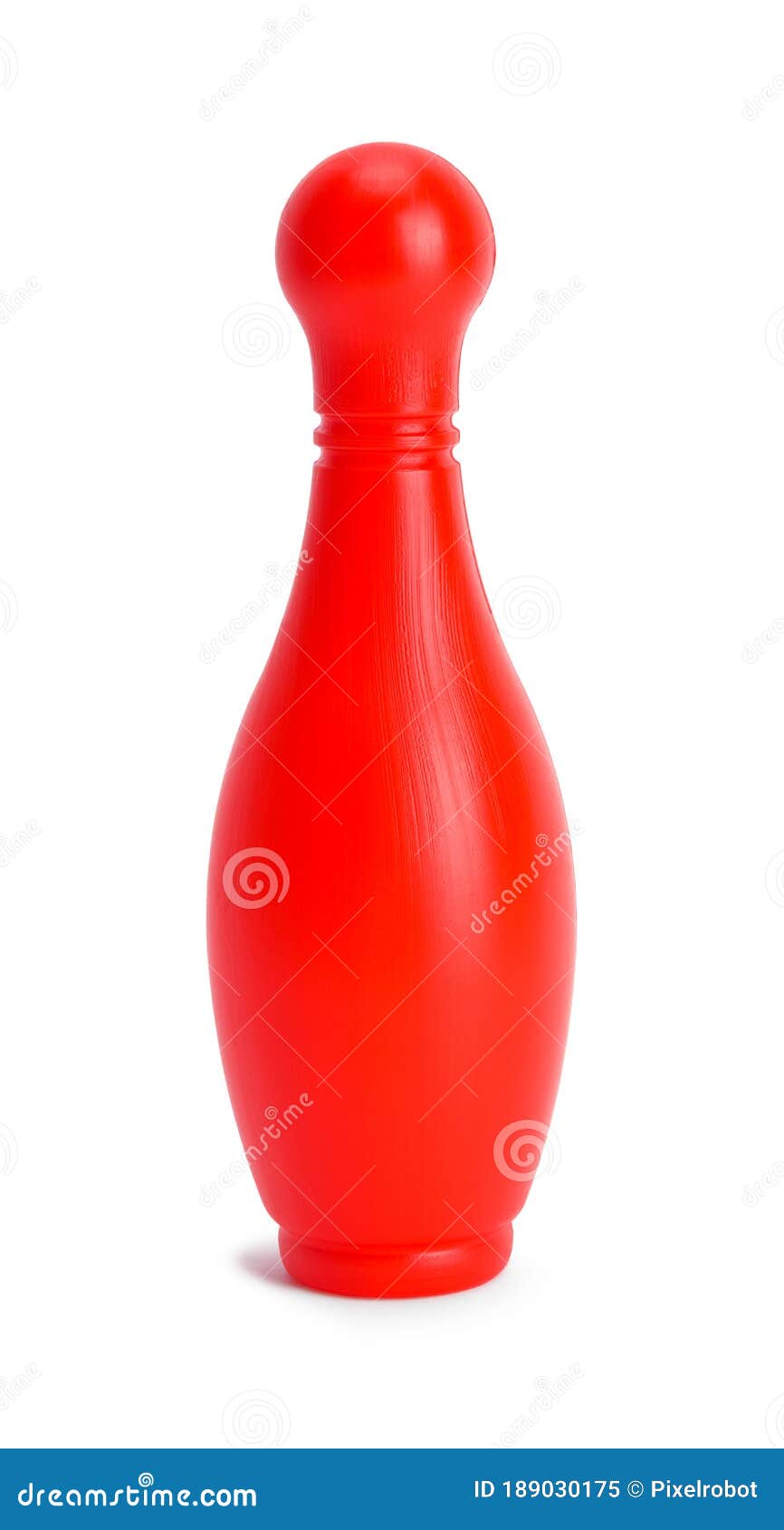 Red Plastic Bowling Pin stock image. Image of white - 189030175