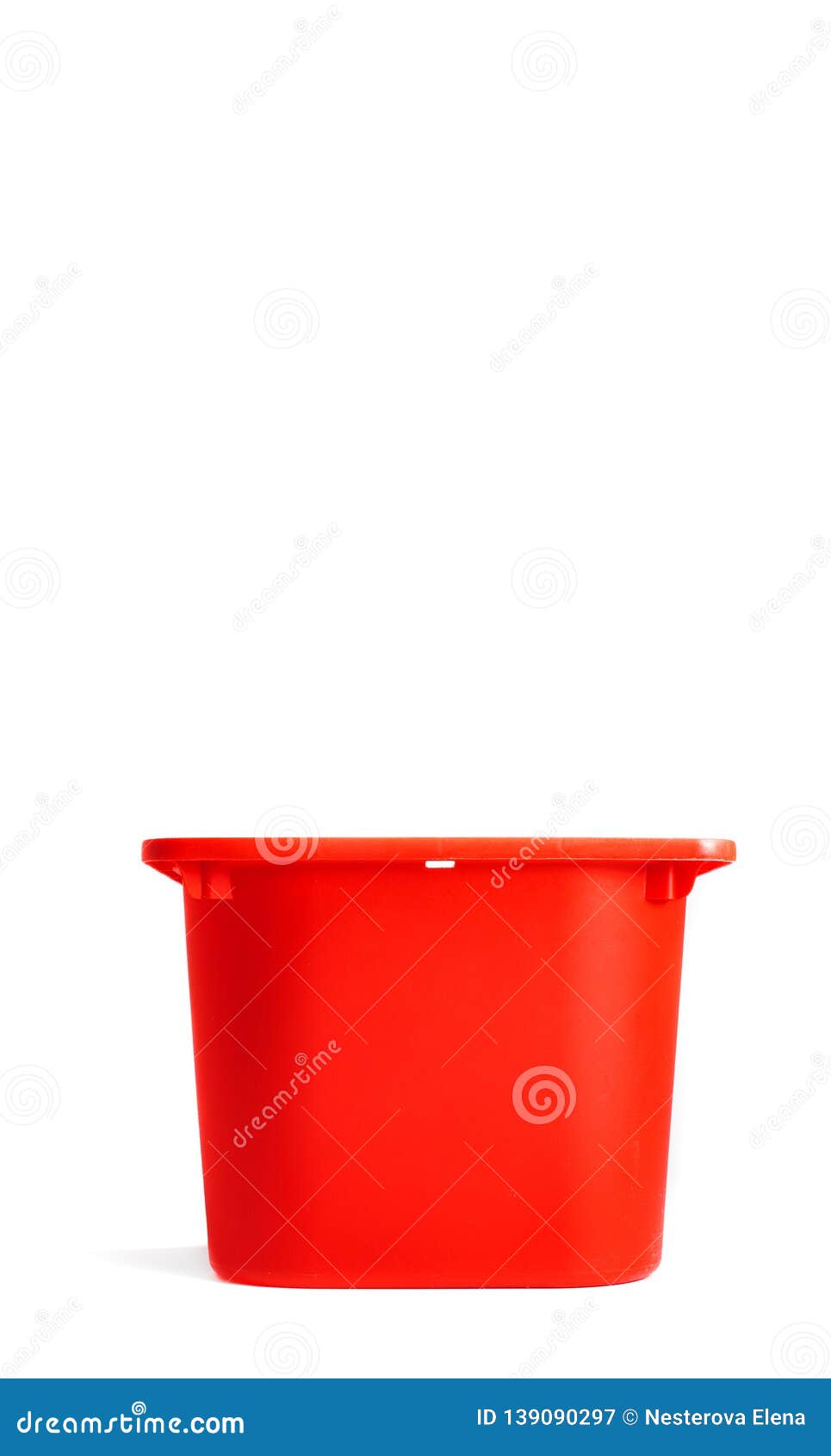 Red plastic box isolated stock image. Image of background - 139090297