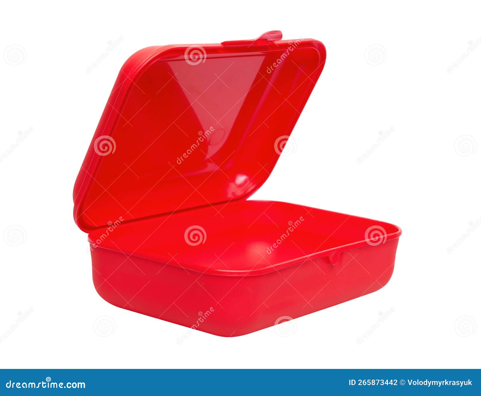 Red plastic box on a white stock photo. Image of plastic - 265873442