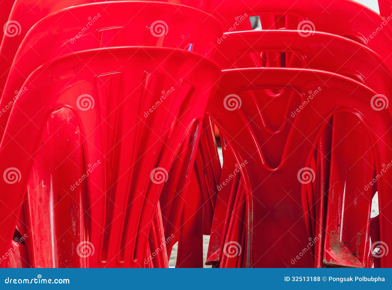 Red plastic chair stock photo. Image of color, colorful - 32513188