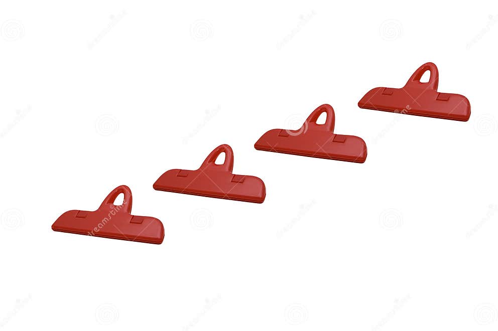 Red Plastic Clip (paper Clip) Stock Image - Image of black, background ...