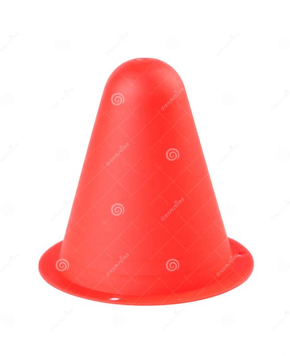 Red plastic cone stock photo. Image of safety, industry - 33568802