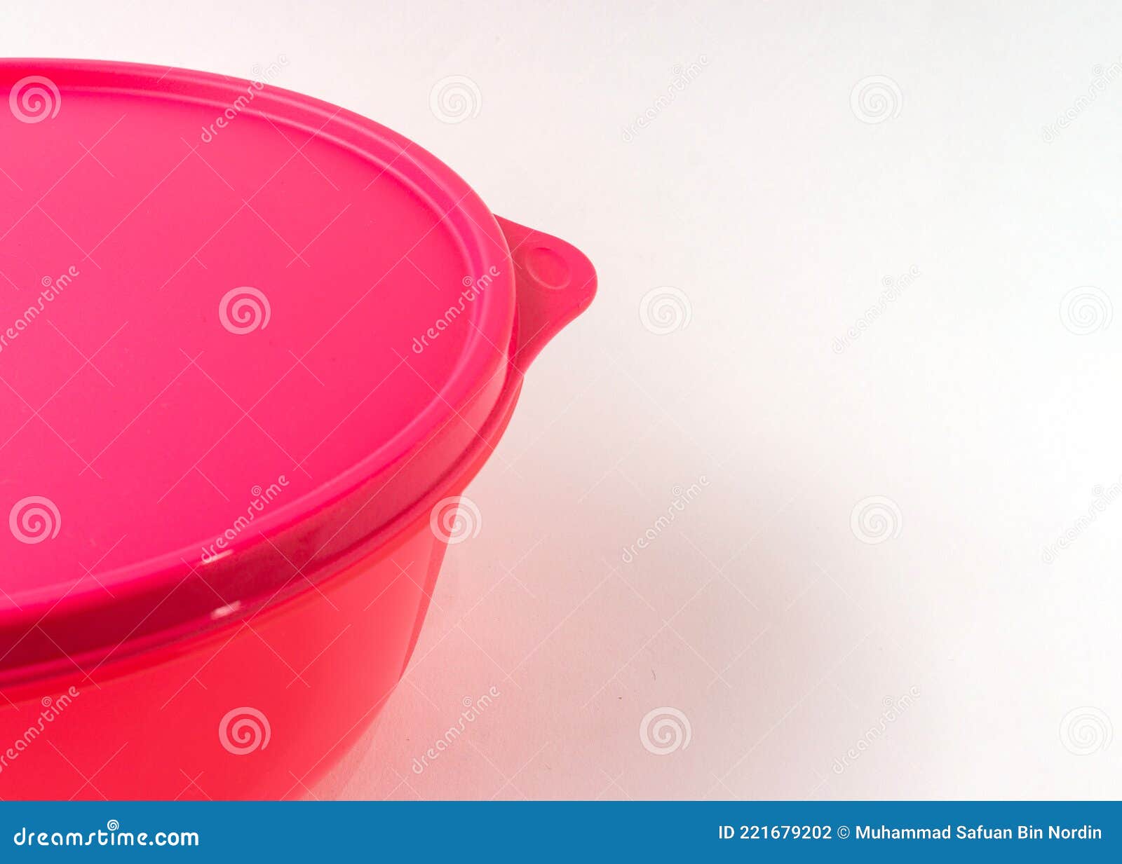Red of Plastic Container Isolated on White Background Stock Photo ...