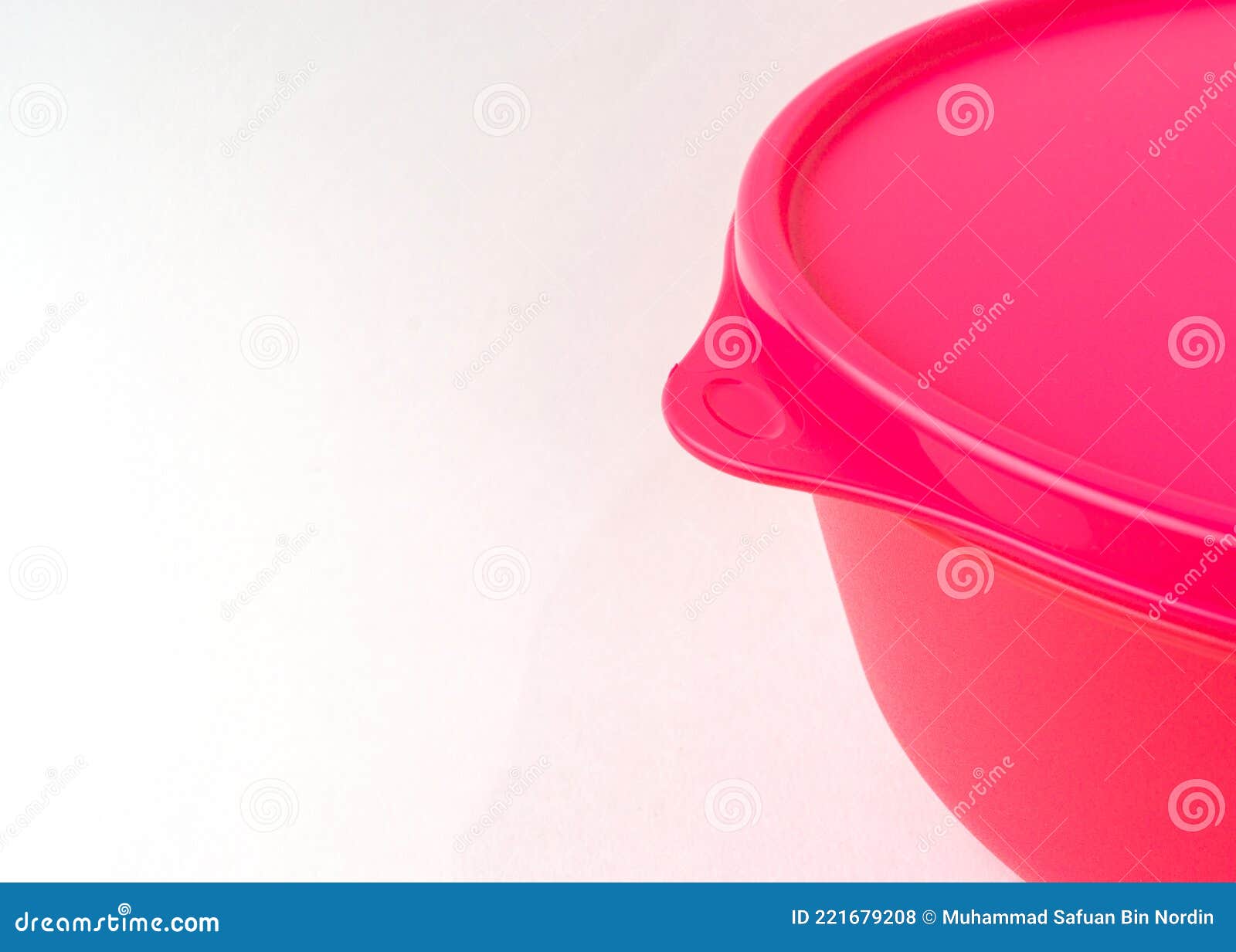 Red of Plastic Container Isolated on White Background Stock Photo ...
