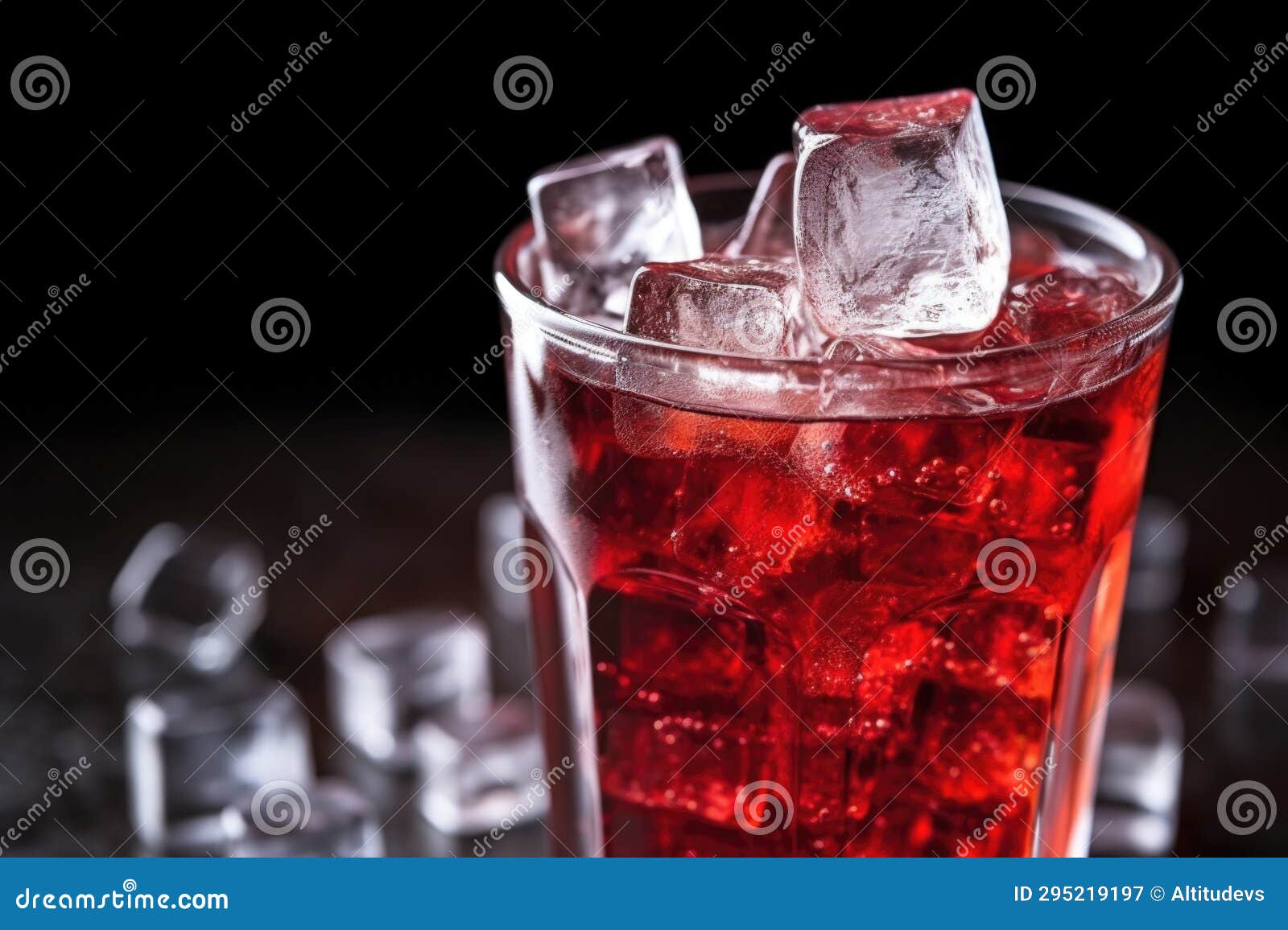 Red Plastic Cup Filled with Soda and Ice Stock Image - Image of ...