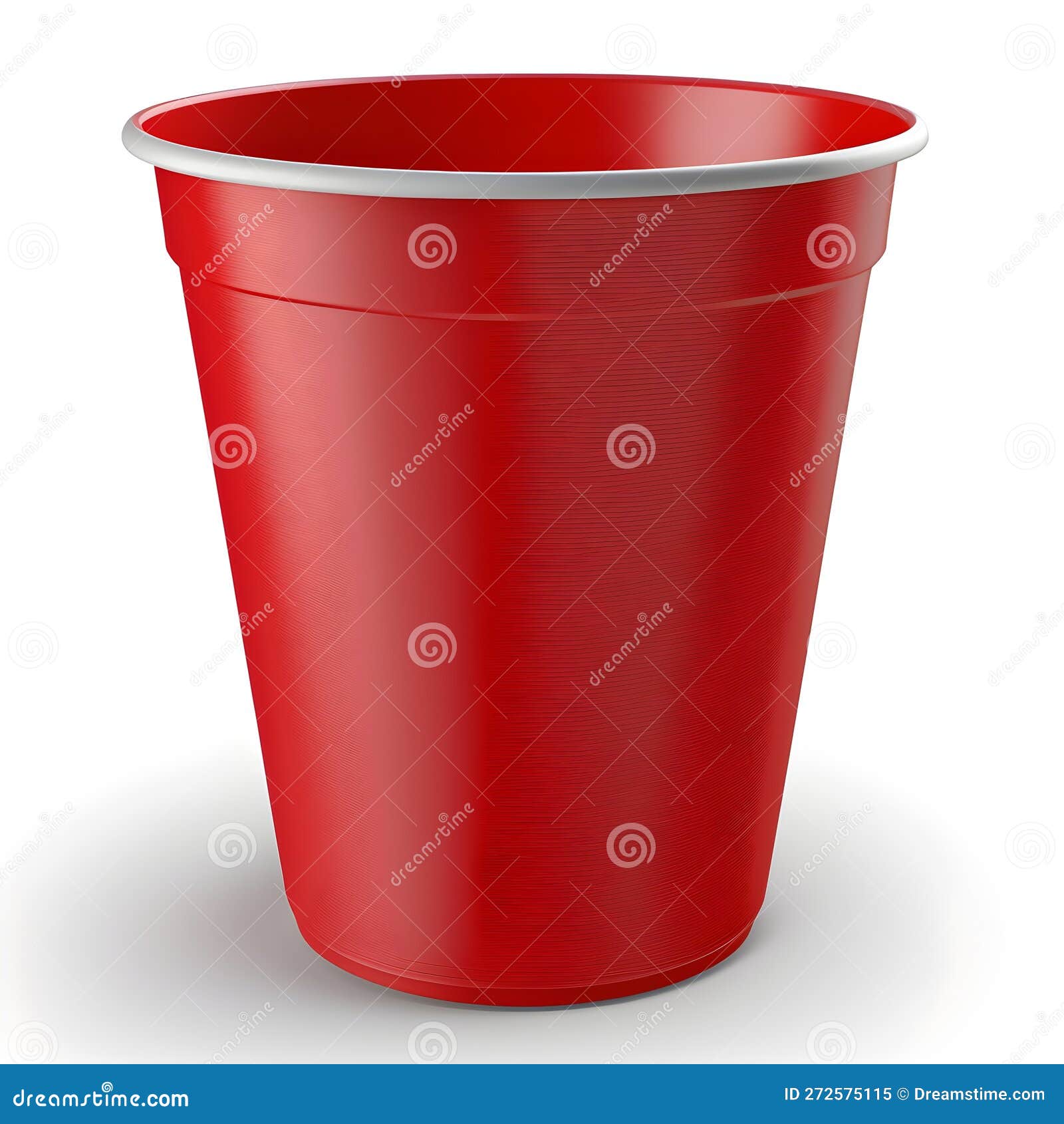 Red Plastic Cup on White Background Stock Illustration - Illustration ...