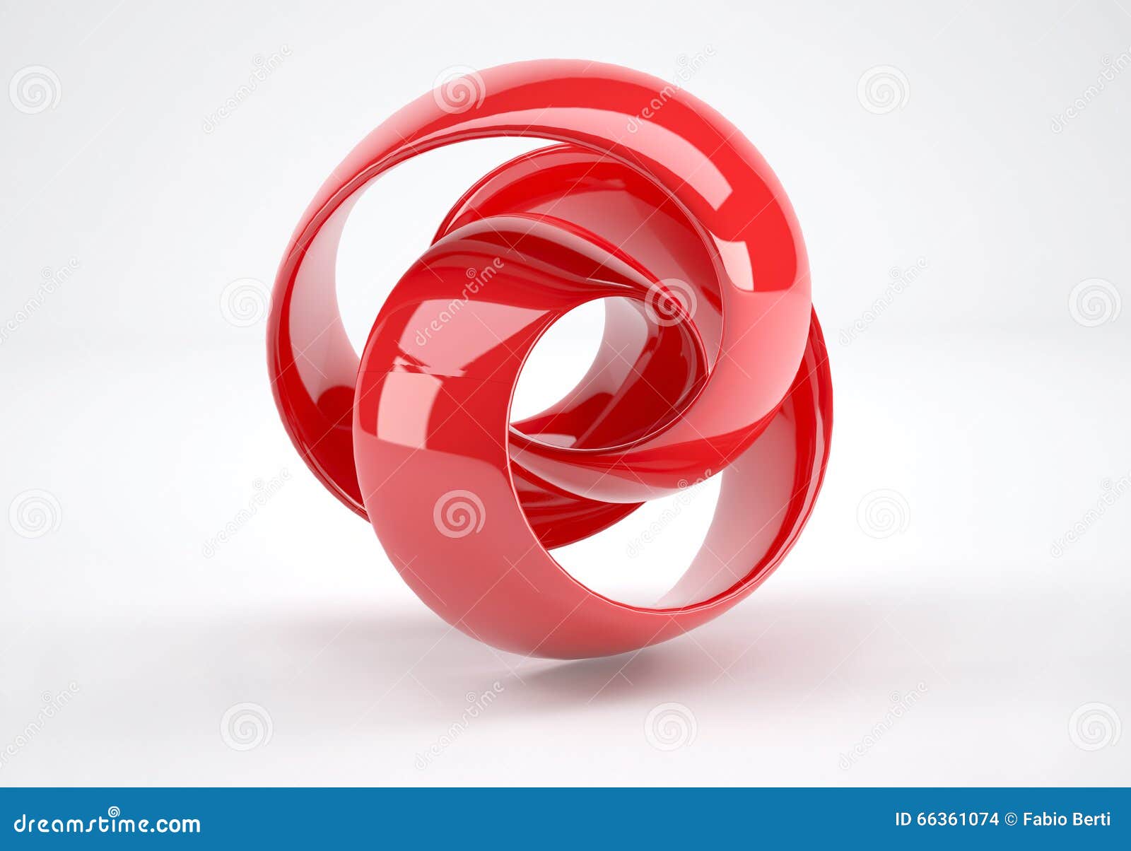 Red Plastic 3d Abstract Object Stock Illustration - Illustration of ...