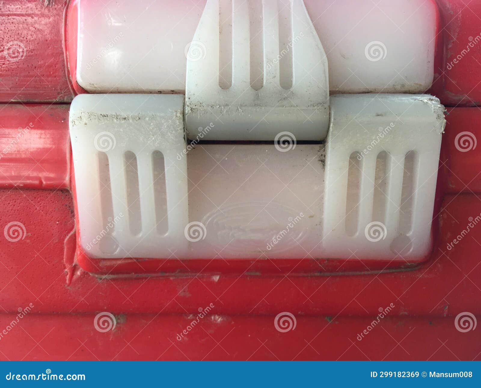 Red Plastic Door Handle with White Plastic Stock Image - Image of ...