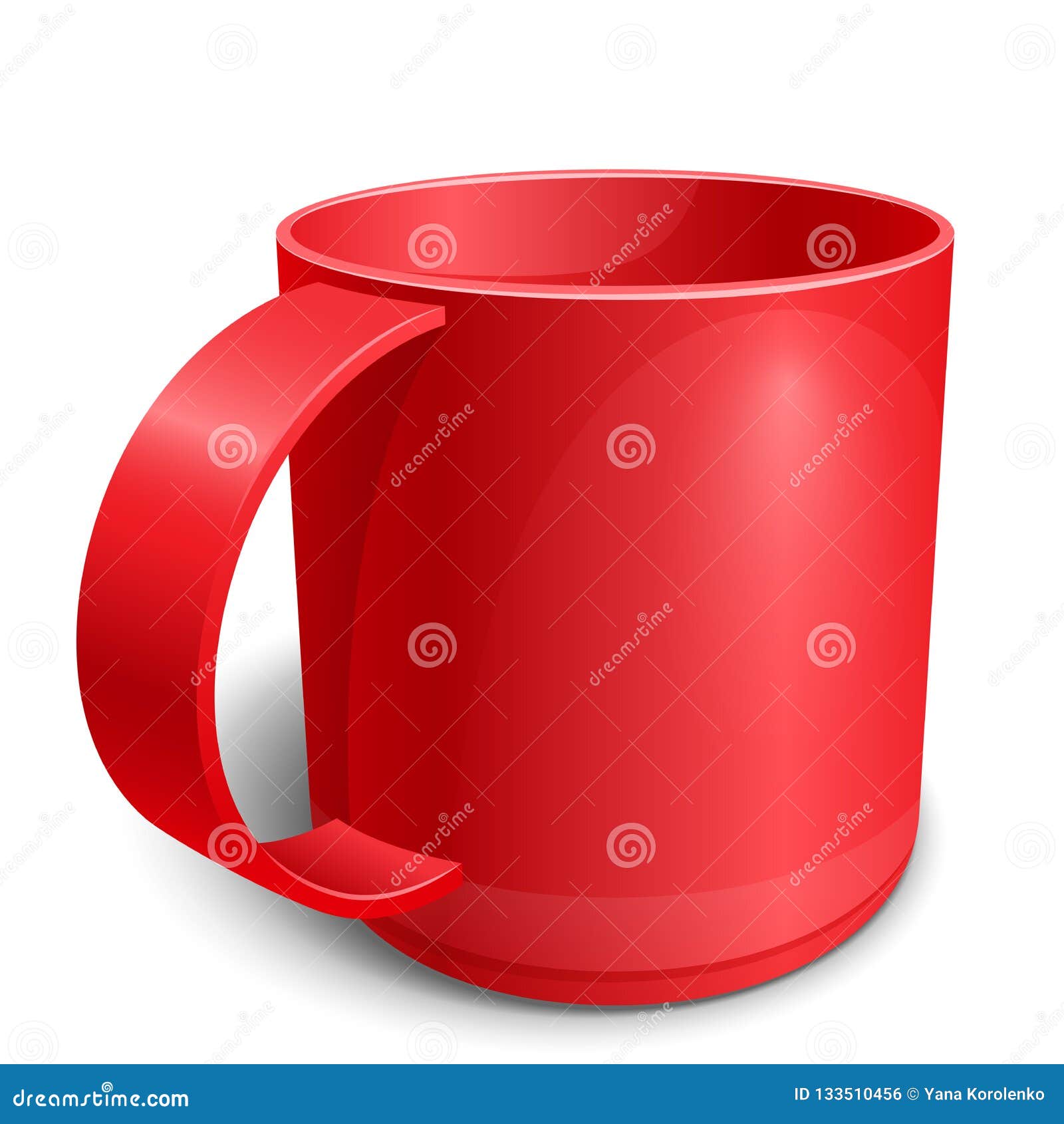 Red Empty Cup Vector Illustration. Stock Vector - Illustration of drink ...