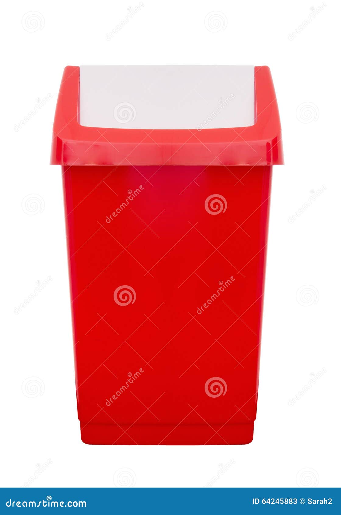 Red Plastic Flip Top Bin, Kitchen Waste Etc. Stock Image - Image of ...