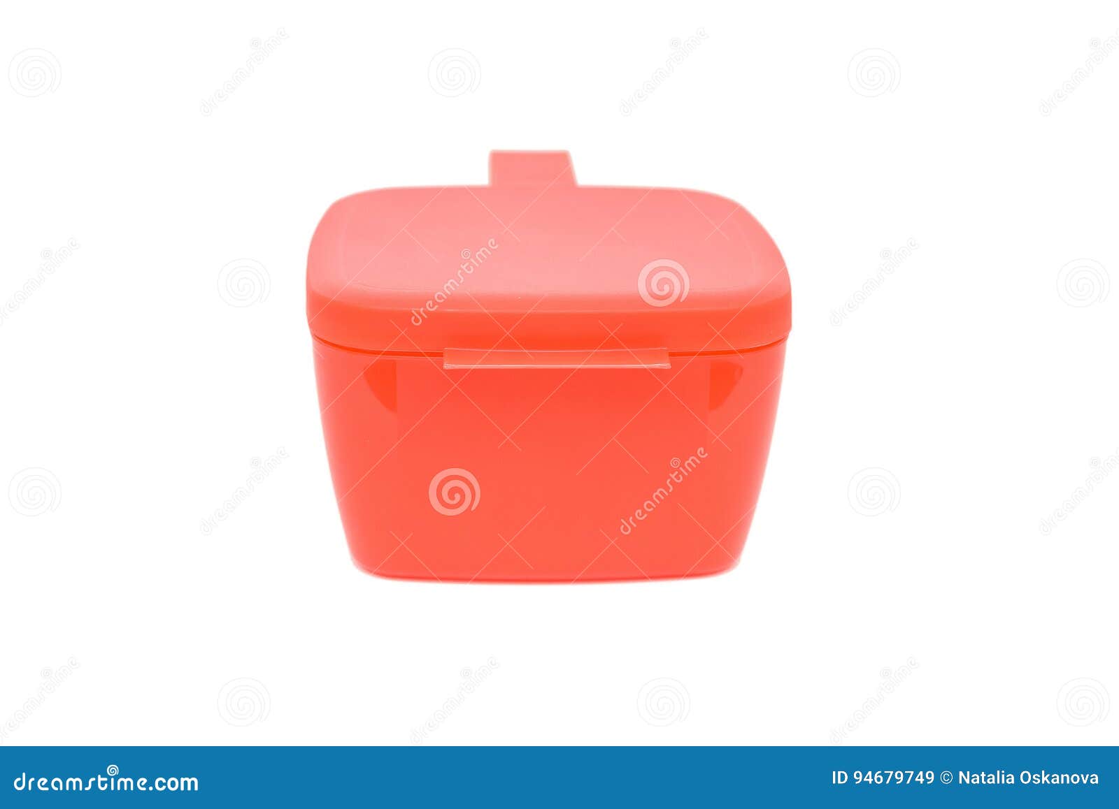 Red Plastic Food Container with Lid Isolated Stock Image - Image of ...