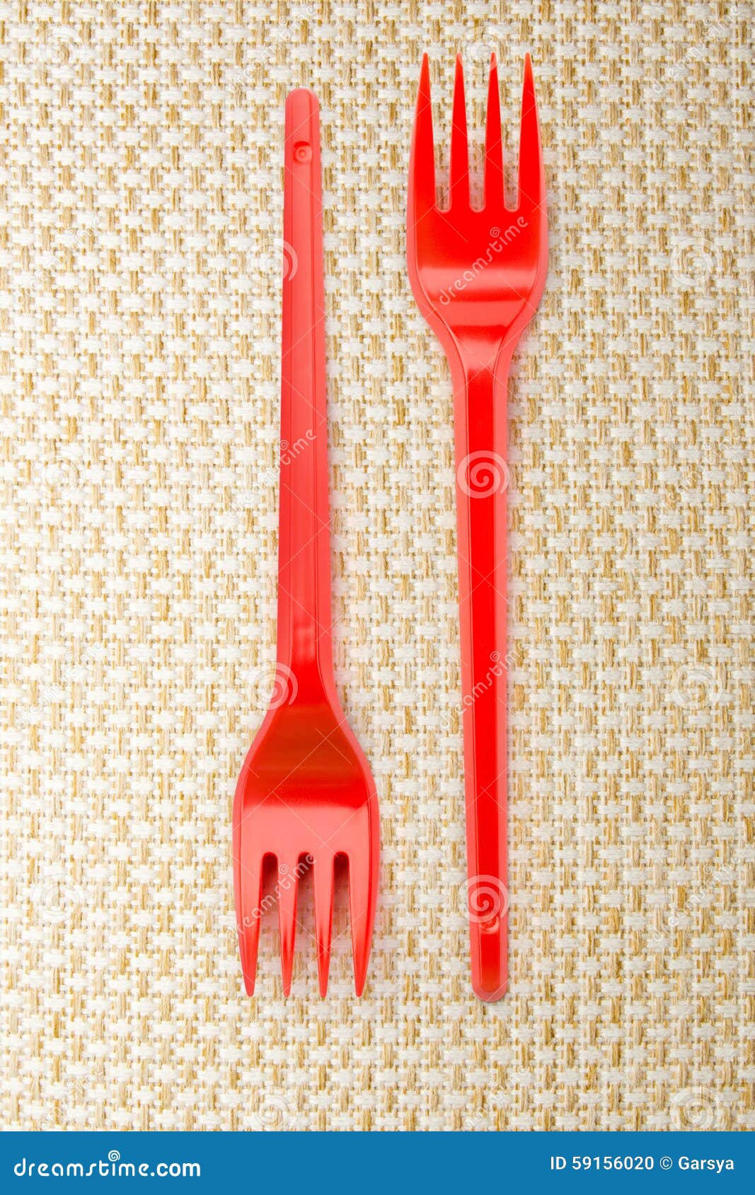 Red plastic forks stock photo. Image of picnic, cooking - 59156020