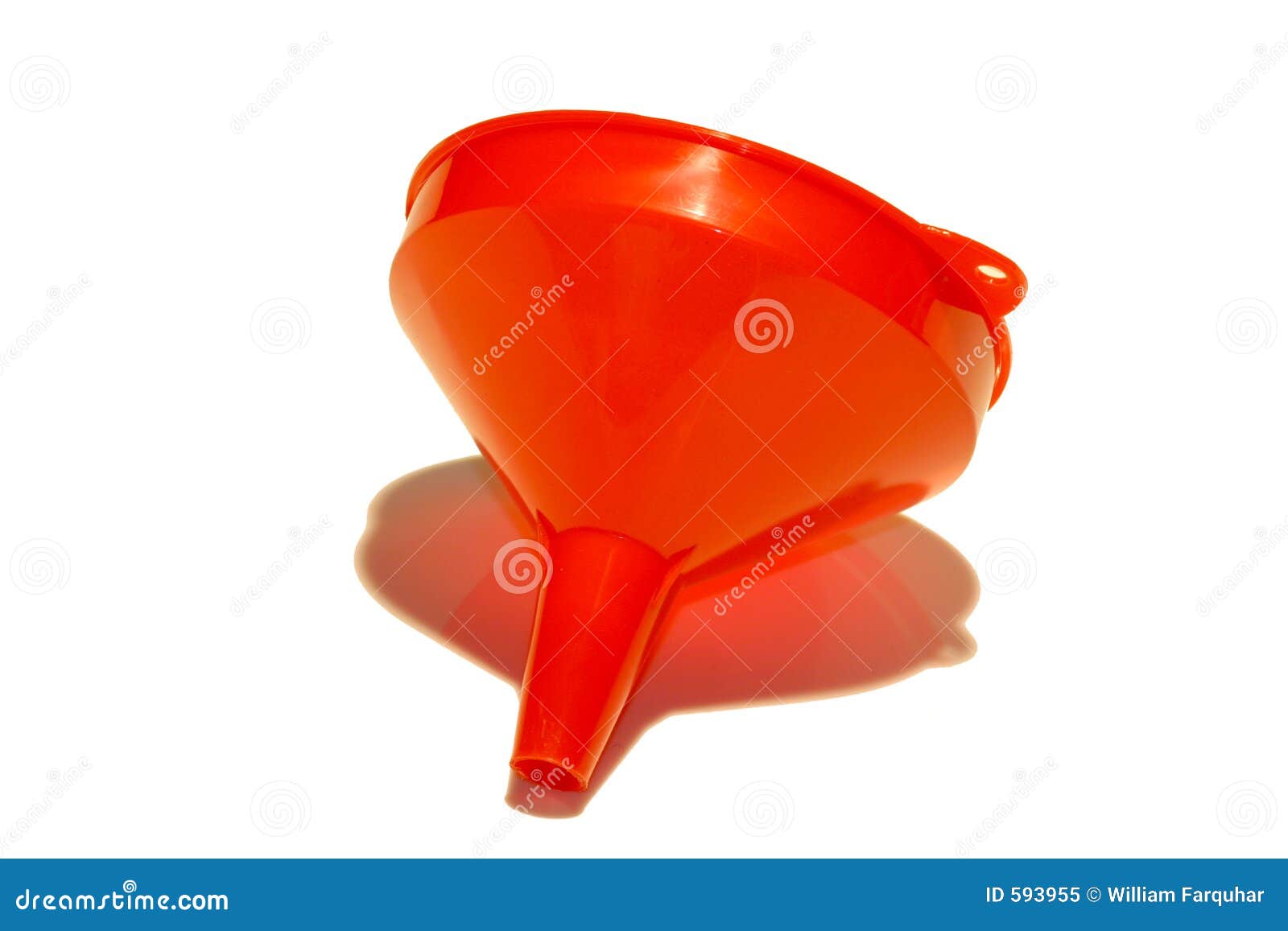 Red Plastic Funnel stock image. Image of isolated, utensil - 593955