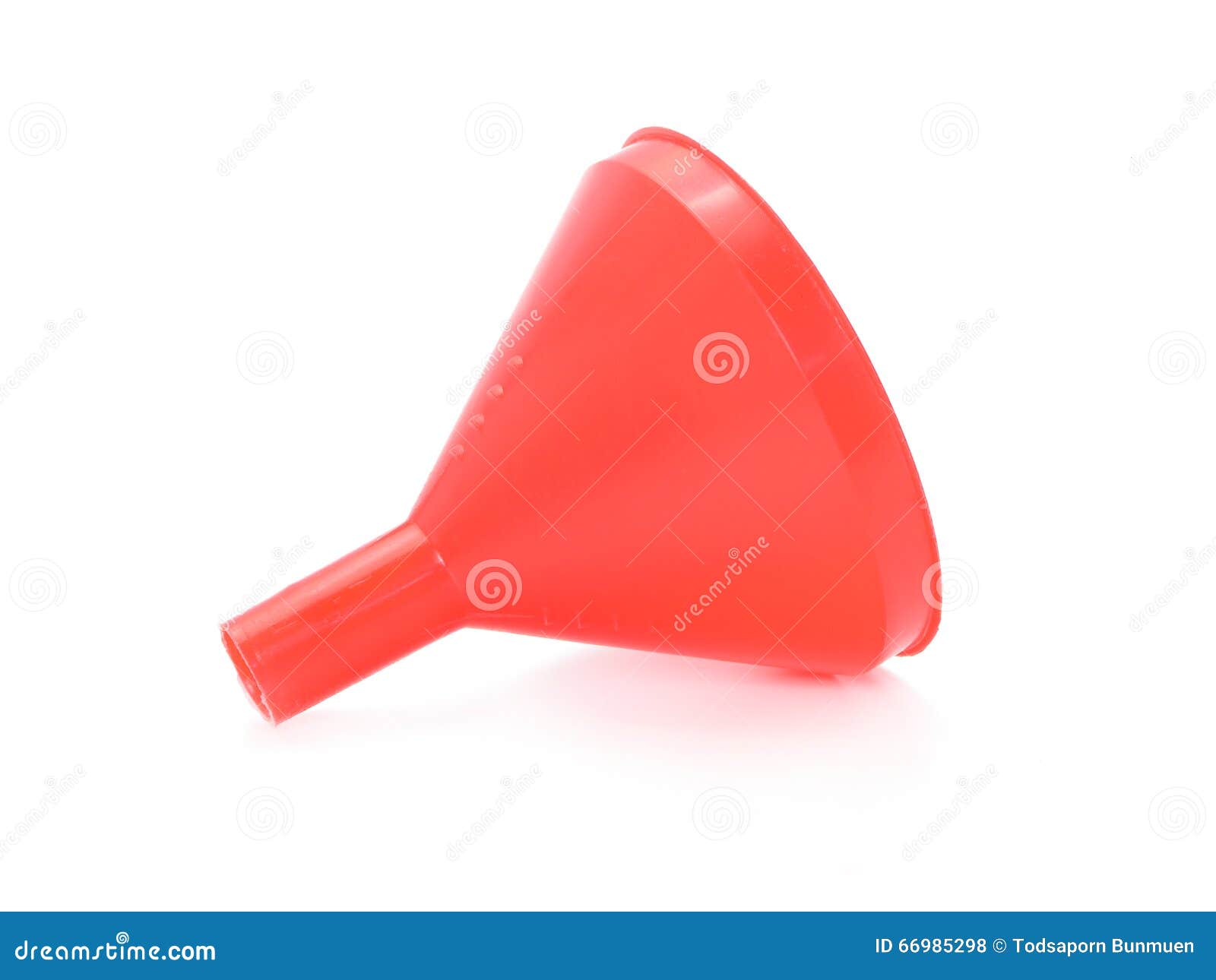 Red Plastic Funnel Isolated on White Stock Photo - Image of shiny ...