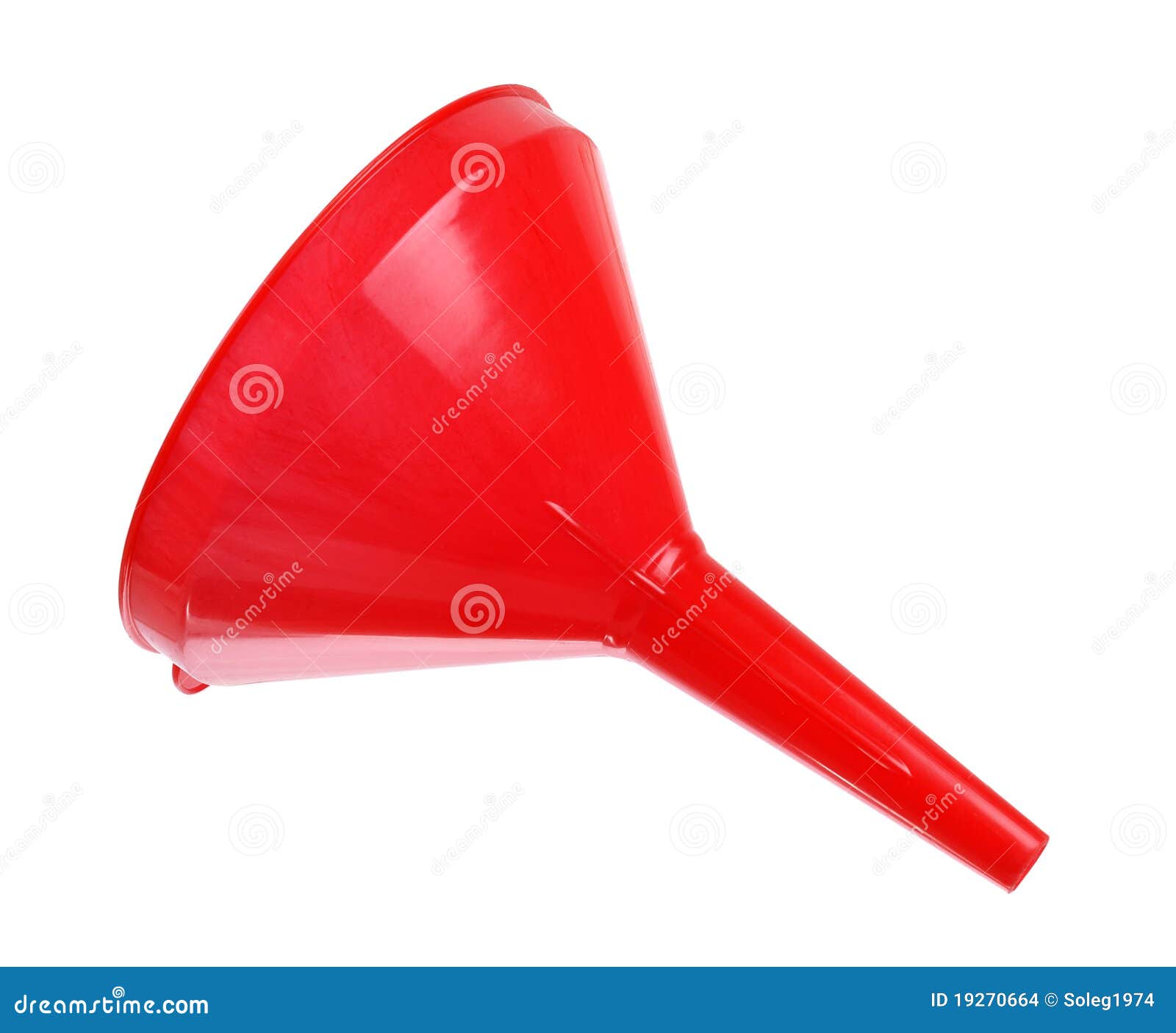 Red Plastic Funnel on White Stock Photo - Image of empty, appliance ...