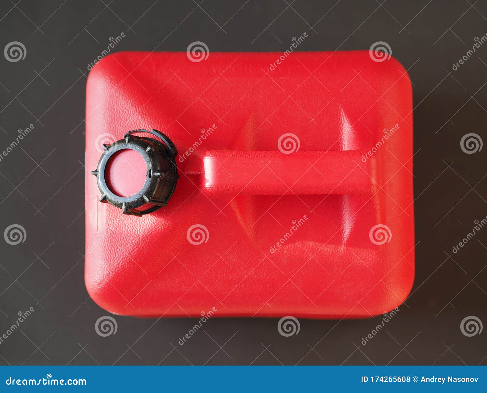 Red Plastic gas canister stock photo. Image of petrol - 174265608